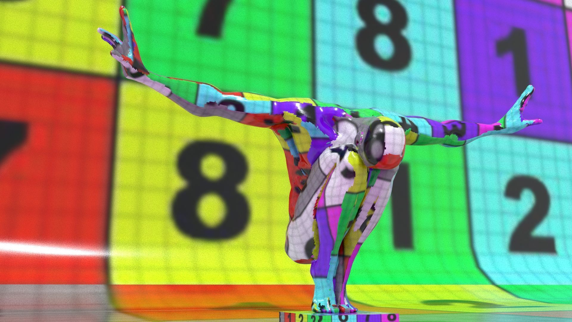 laos Olympic Man Statue 3D model | CGTrader