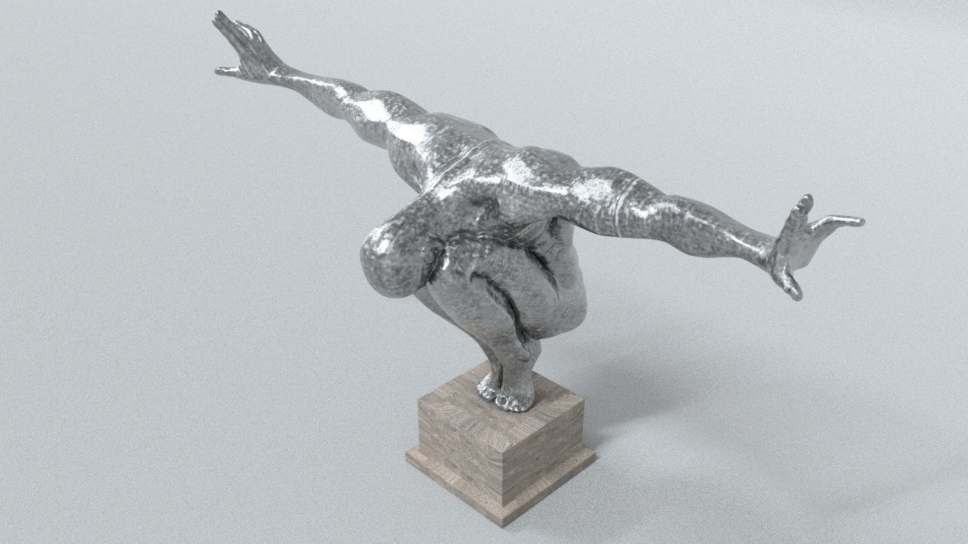 laos Olympic Man Statue 3D model | CGTrader