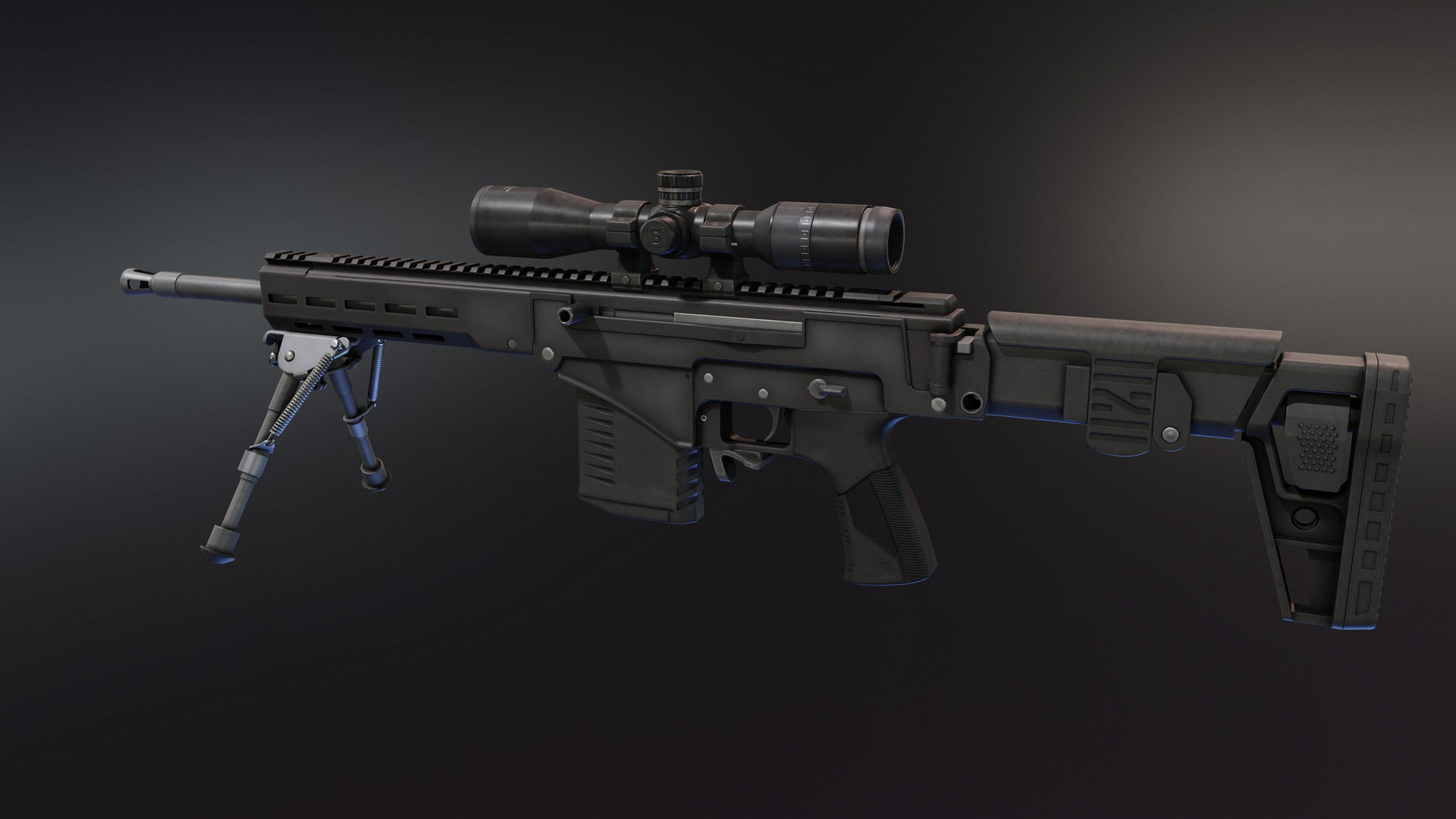 3D model Chukavin SVch Sniper Rifle VR / AR / low-poly | CGTrader