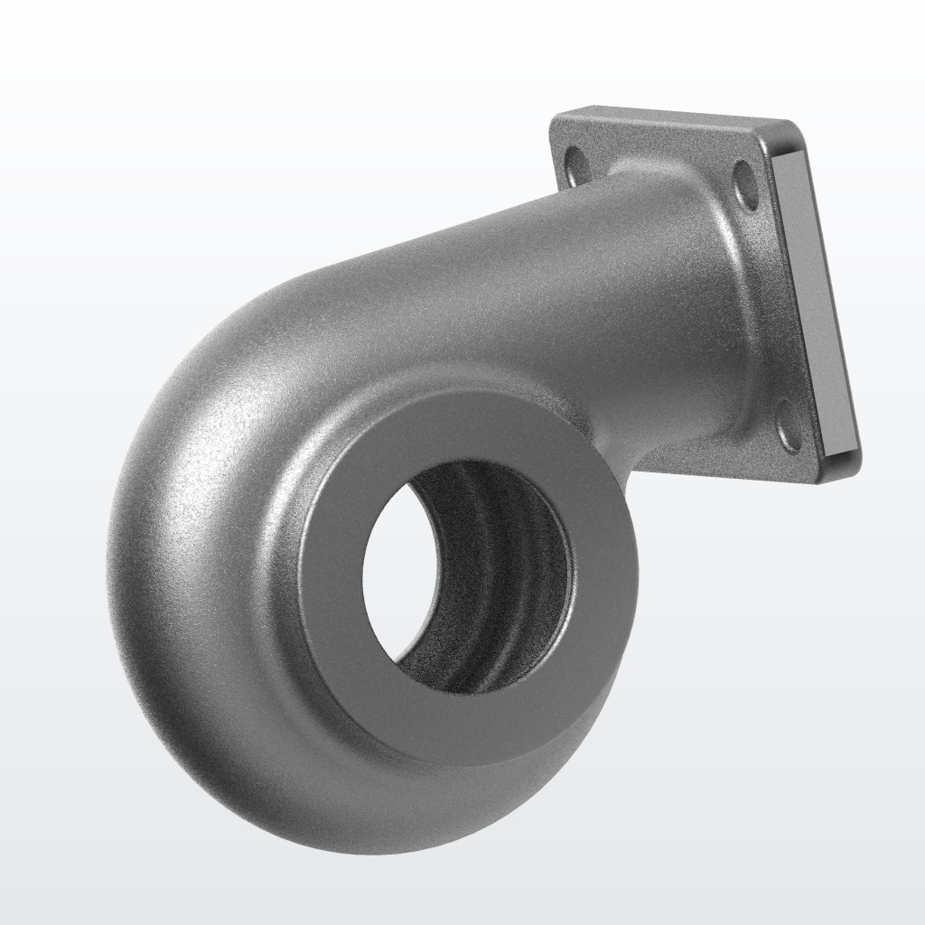 Cast Iron Turbine Housing 3D model 3D printable | CGTrader
