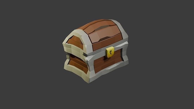 Lowpoly Chest free 3D model | CGTrader