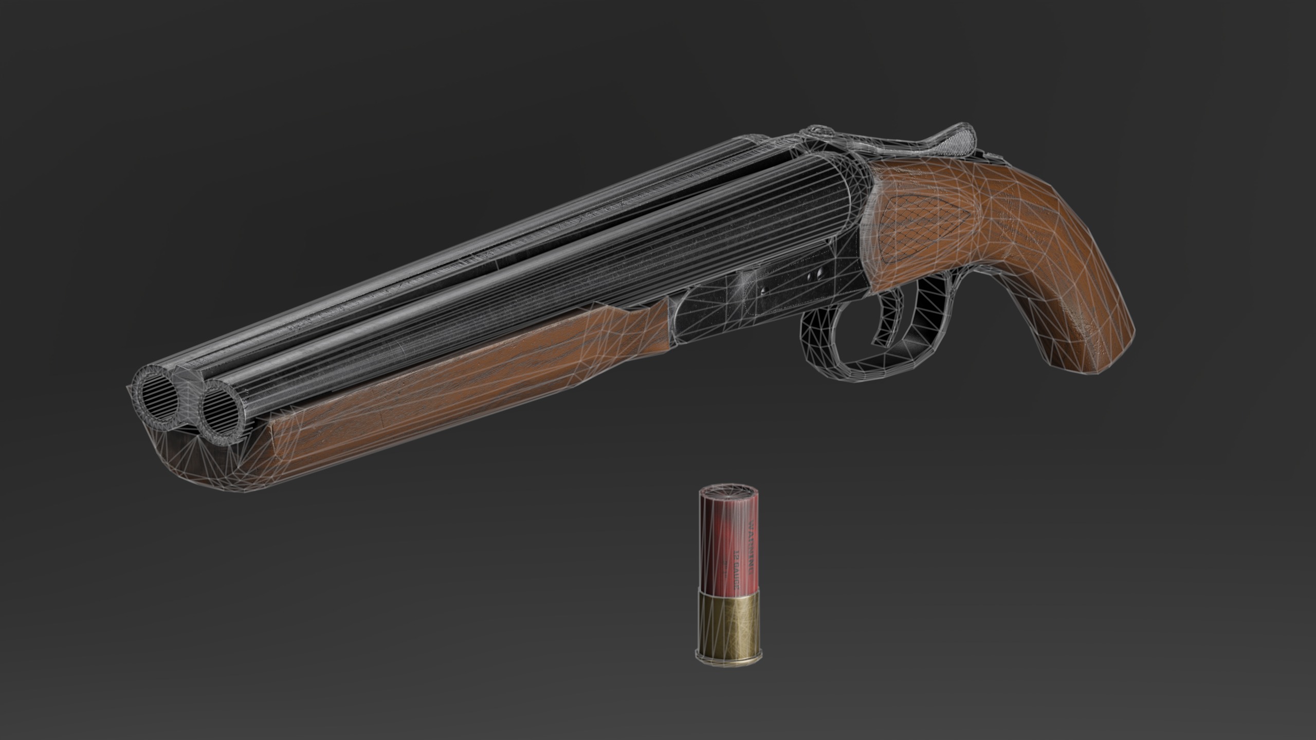 3D model Western Sawed-off VR / AR / low-poly | CGTrader