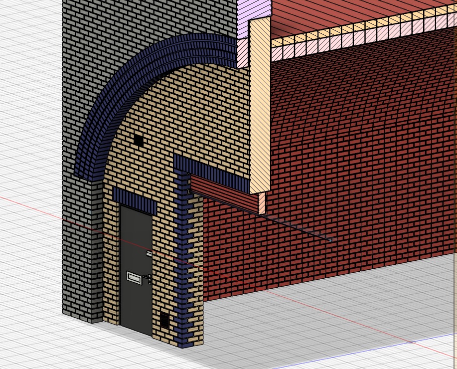 Model Railway Brick Arch Commercial Premises Add-on Component 3D model ...