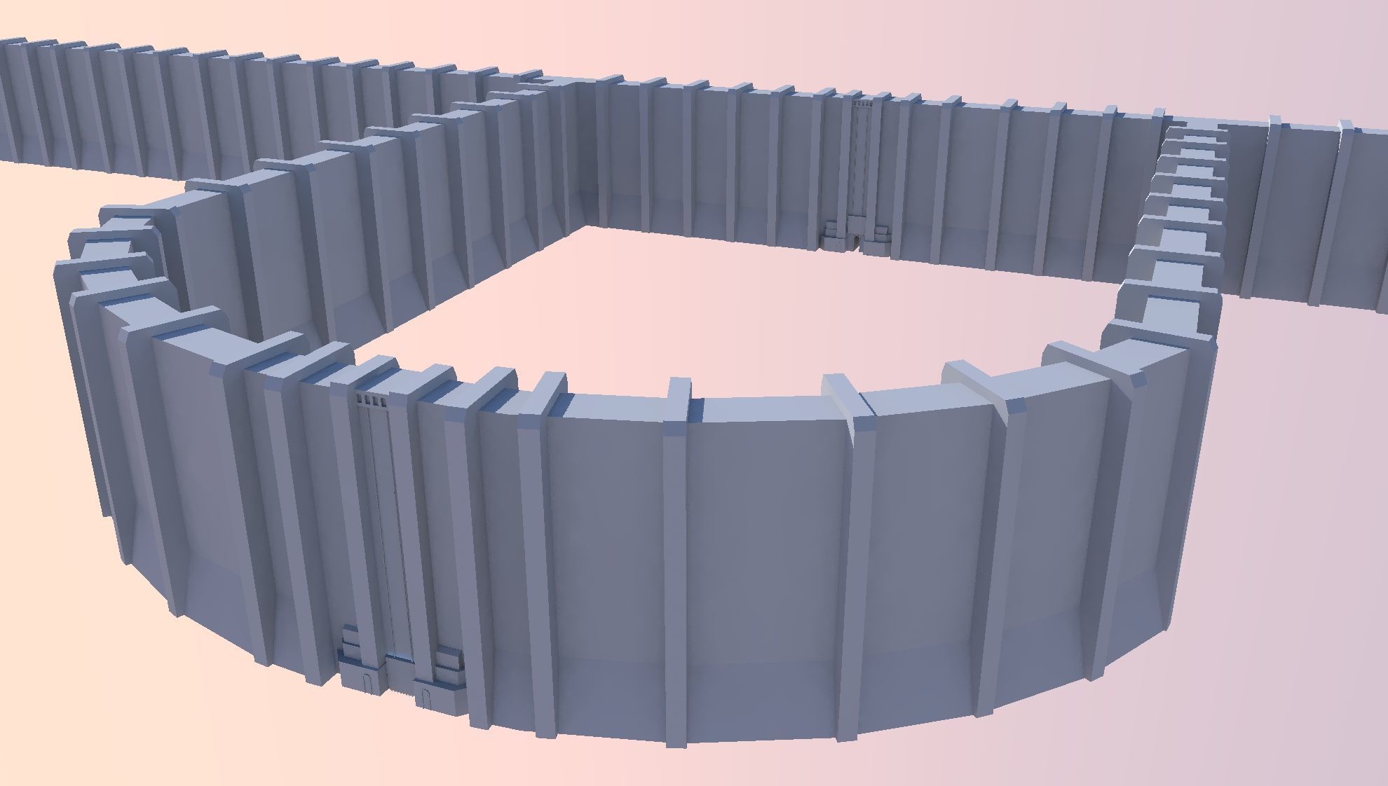Attack on titan wall Low Poly free VR / AR / low-poly 3D model | CGTrader