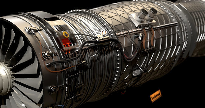 Jet Engine Concept - Turbine 3D model 3D model | CGTrader