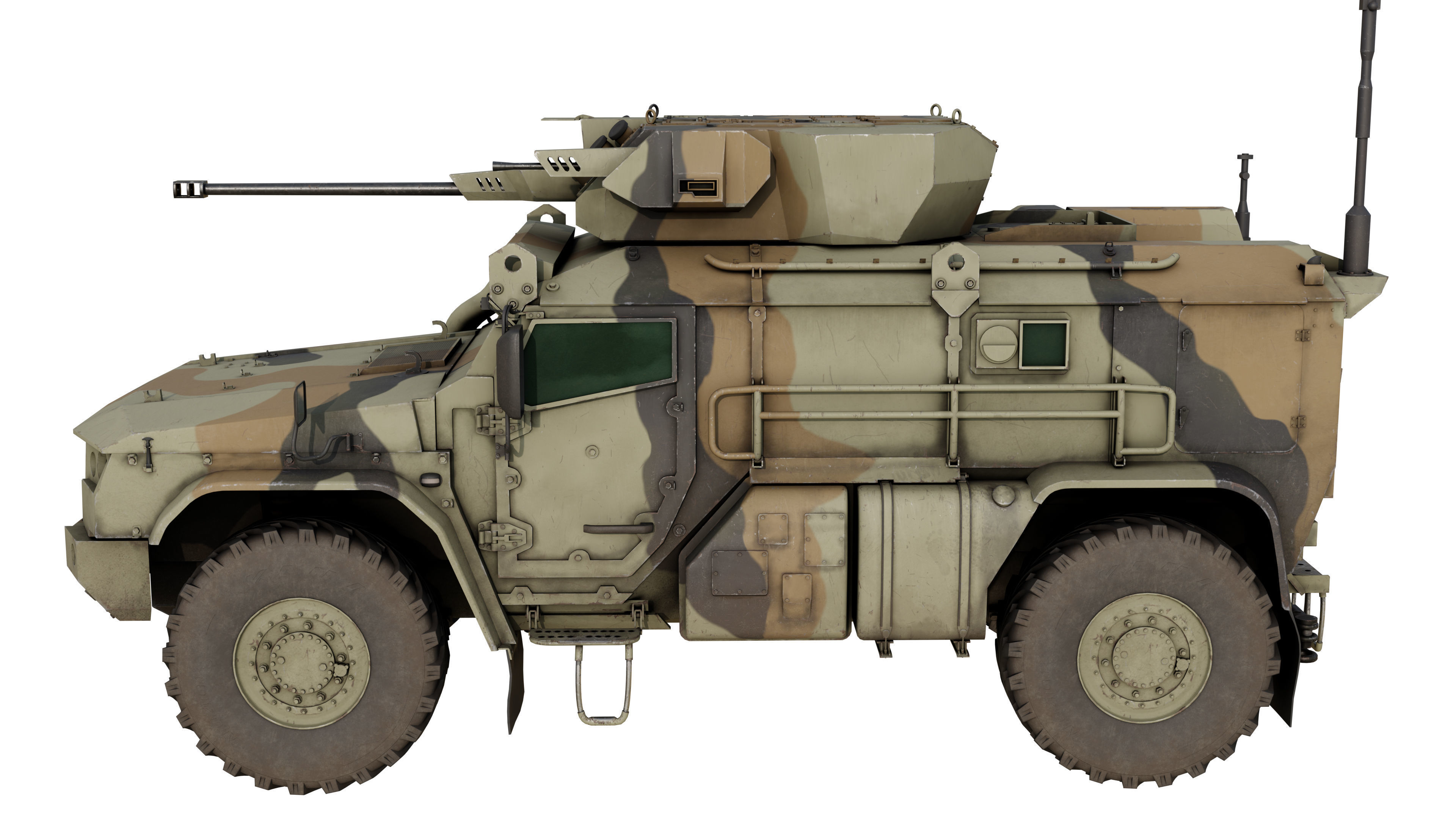 3D model Typhoon VDV K-4836 Russian APC Full interior PBR Game Ready VR ...