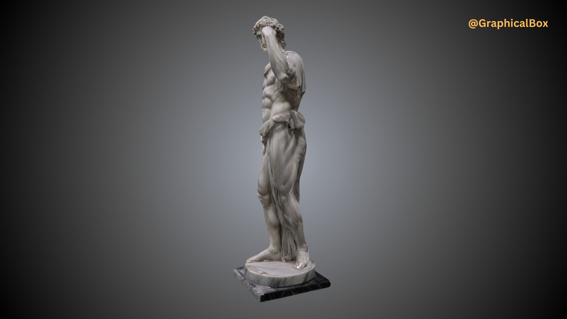 3D model Greek Man 3D Statue Sculpture Greek God Sculpture VR / AR ...