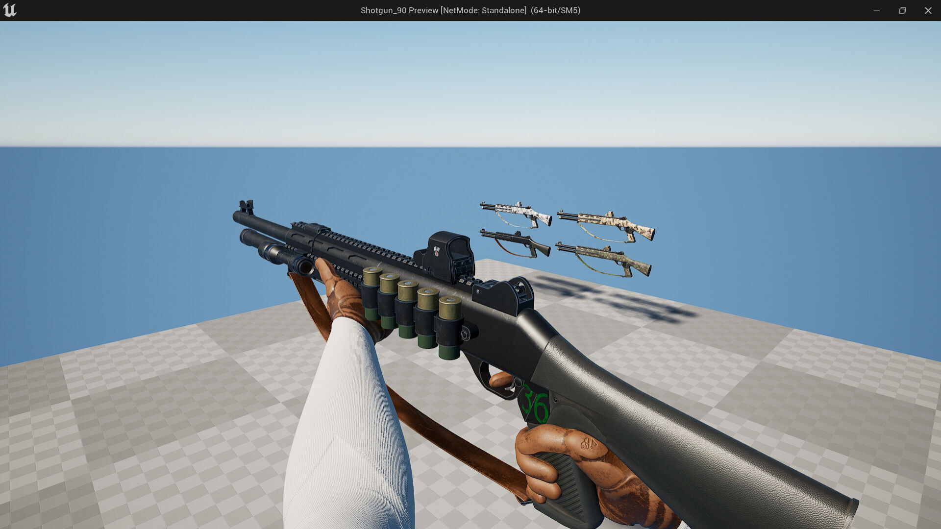 3D model Shotgun 90 Fps - Tps VR / AR / low-poly | CGTrader