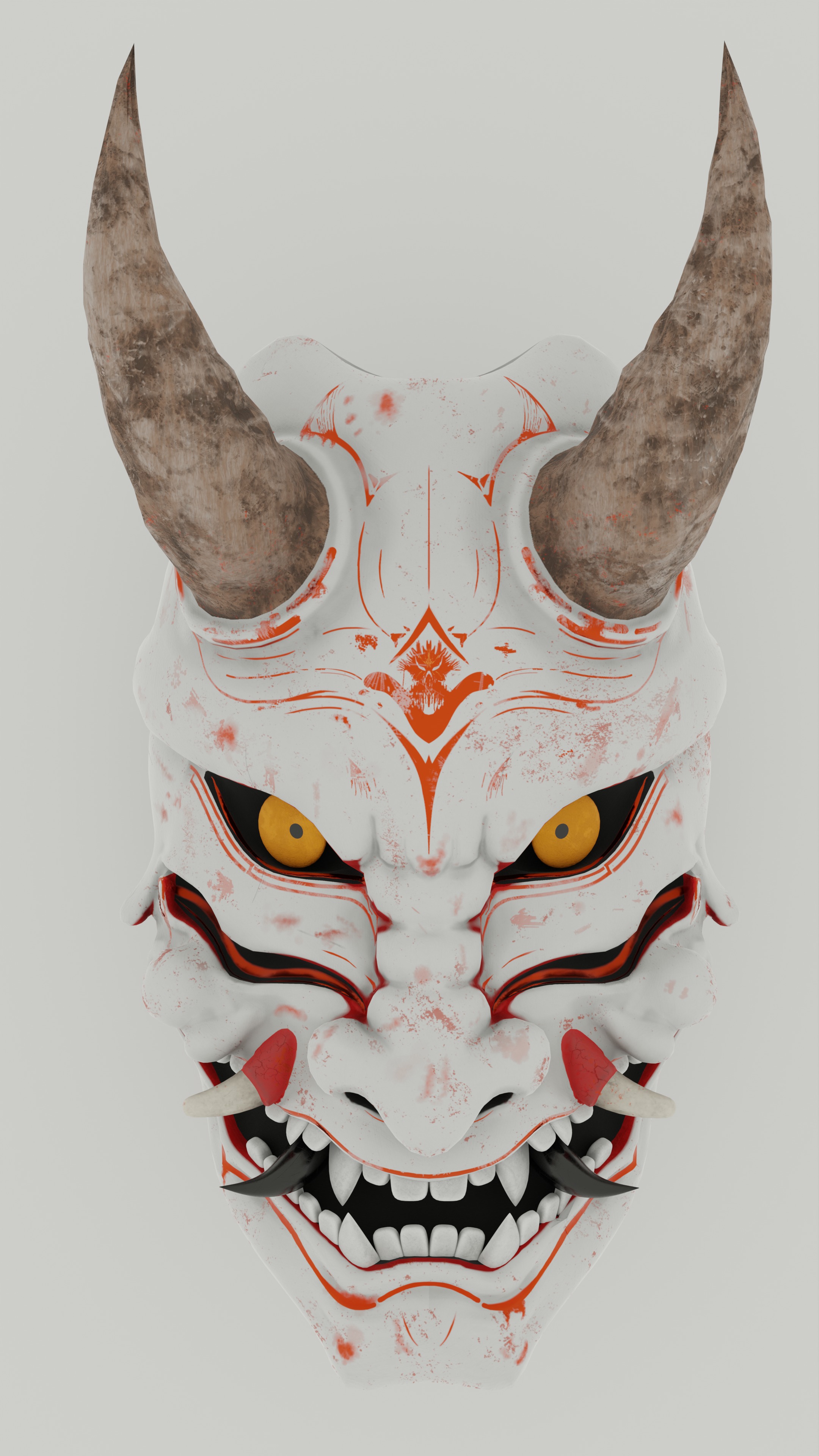 Japanese Oni mask free VR / AR / low-poly 3D model | CGTrader
