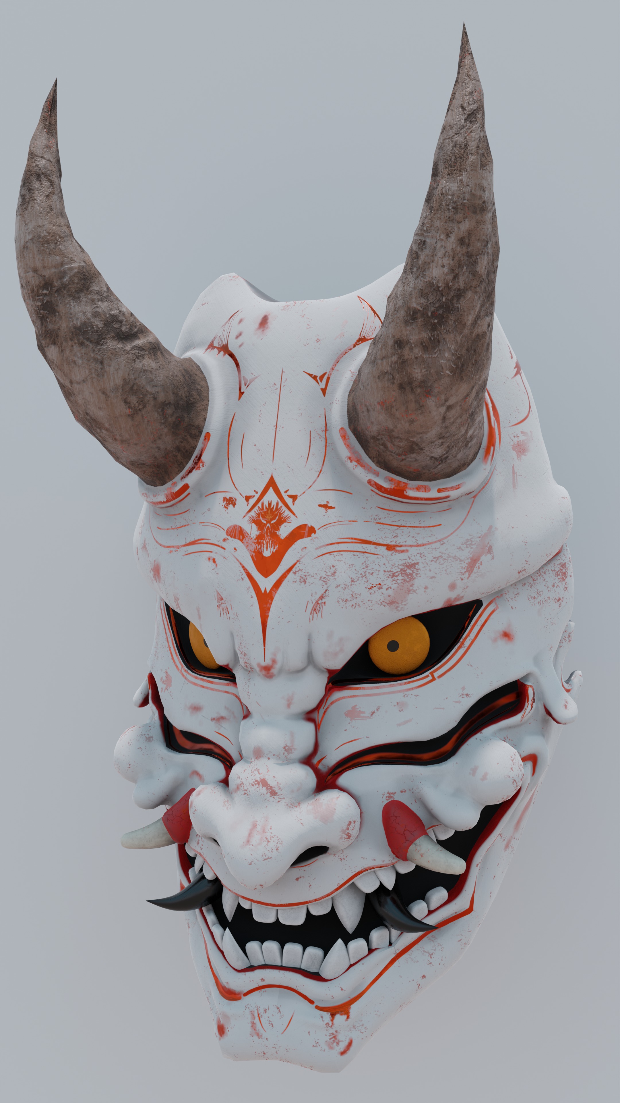 Japanese Oni mask free VR / AR / low-poly 3D model | CGTrader