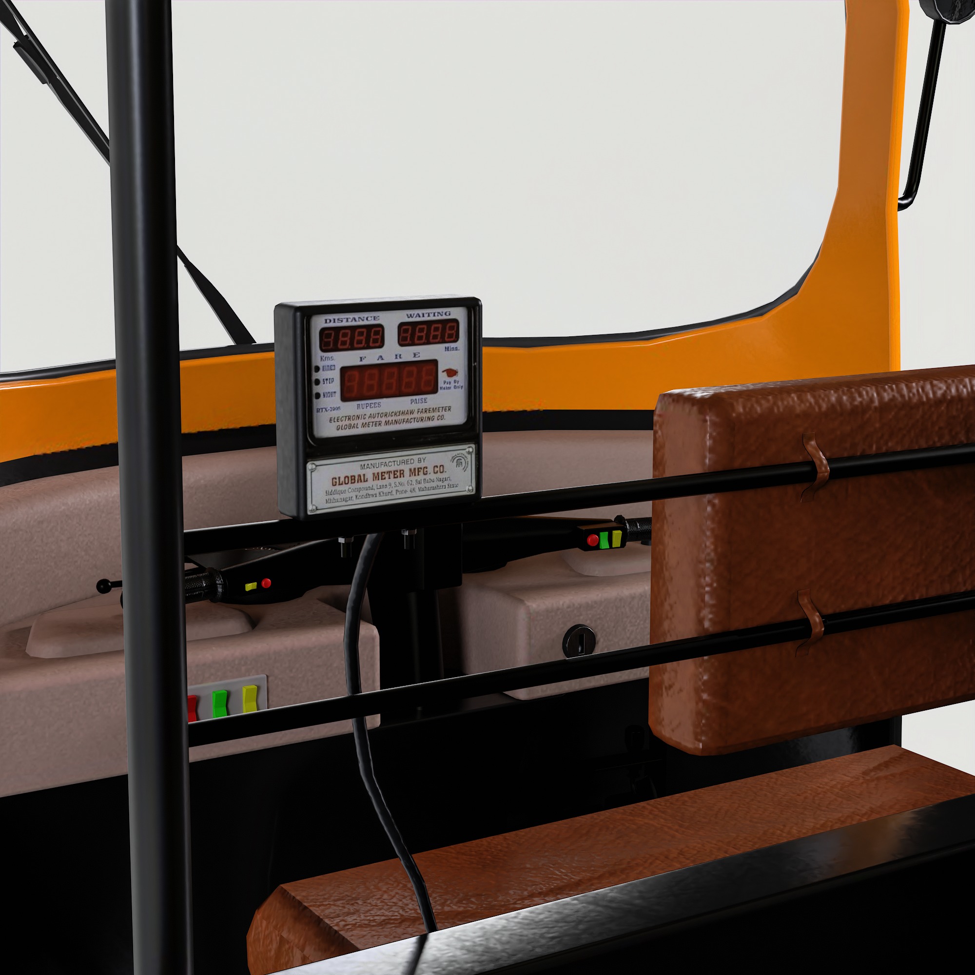 3D model Low Poly Auto Rickshaw - Game-Ready 3D Model with PBR Textures ...