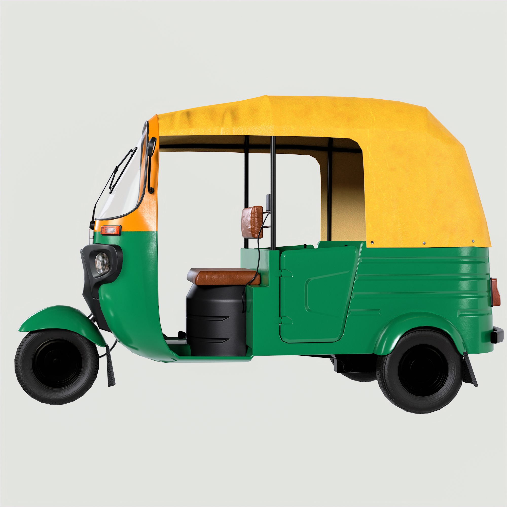 3D model Low Poly Auto Rickshaw - Game-Ready 3D Model with PBR Textures ...