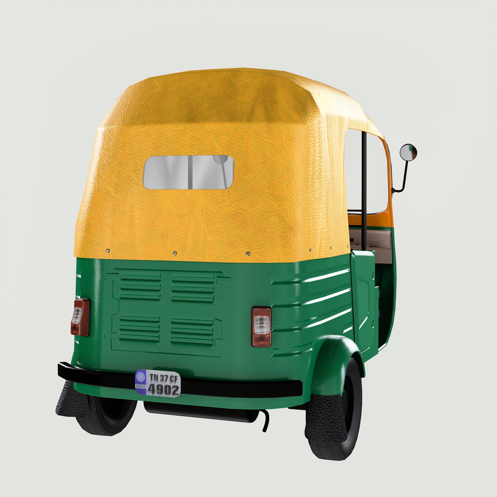 3D model Low Poly Auto Rickshaw - Game-Ready 3D Model with PBR Textures ...