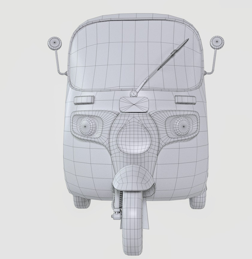 3D model Low Poly Auto Rickshaw - Game-Ready 3D Model with PBR Textures ...