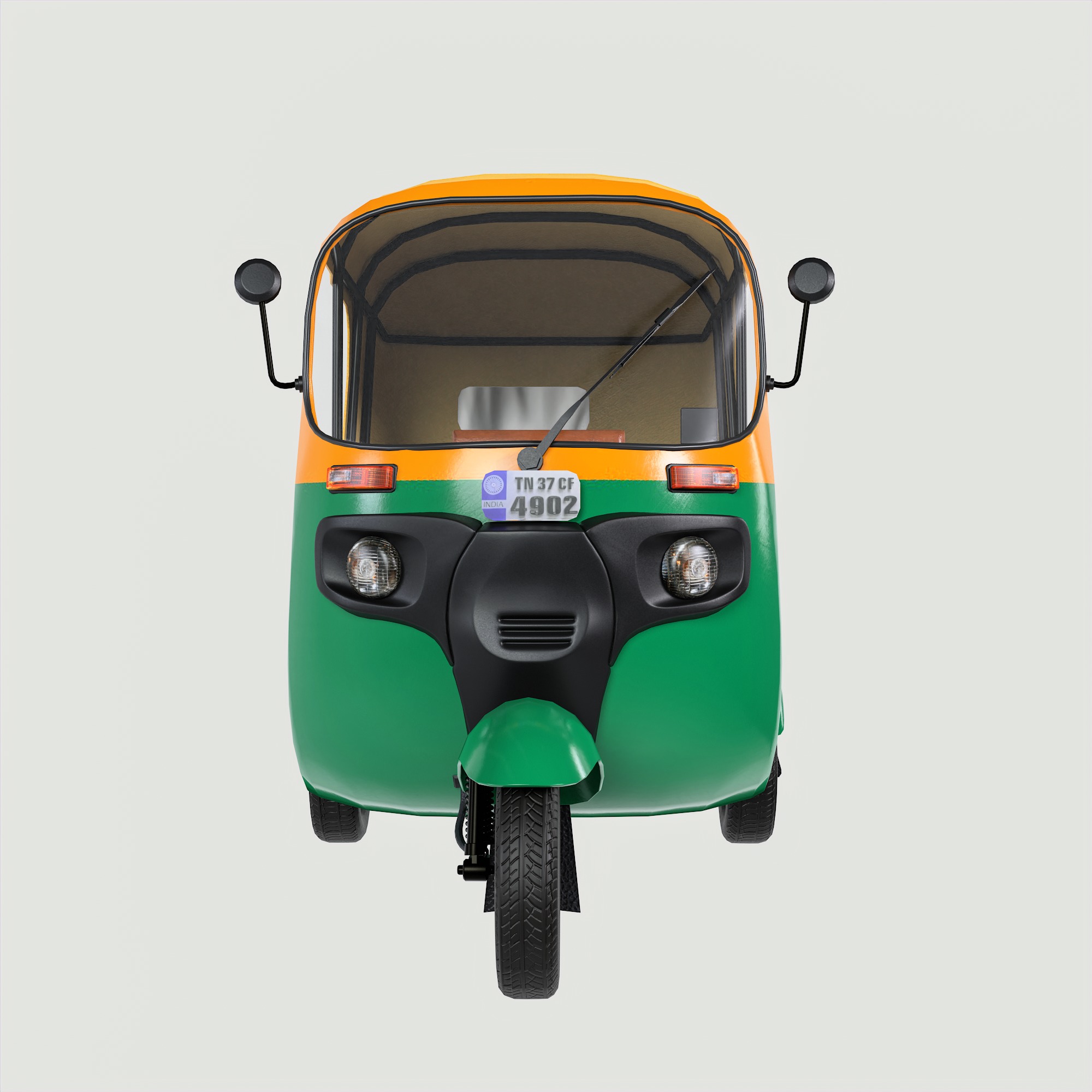 3D model Low Poly Auto Rickshaw - Game-Ready 3D Model with PBR Textures ...