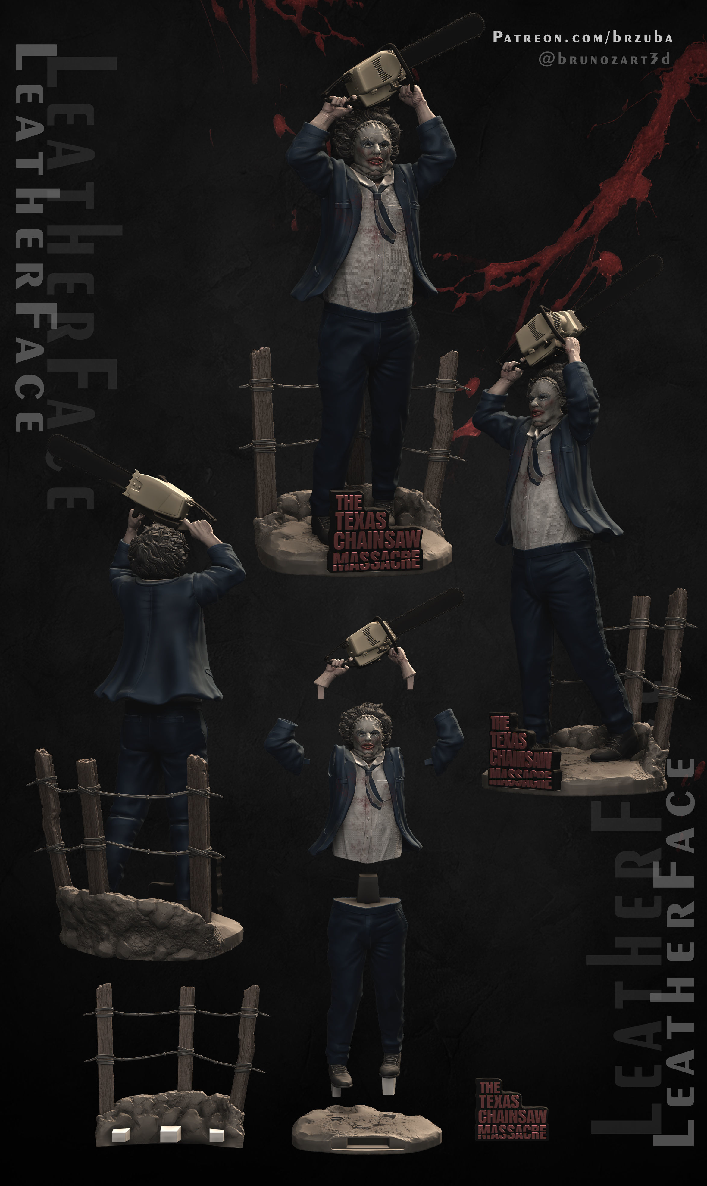 Leatherface 3D model 3D printable | CGTrader