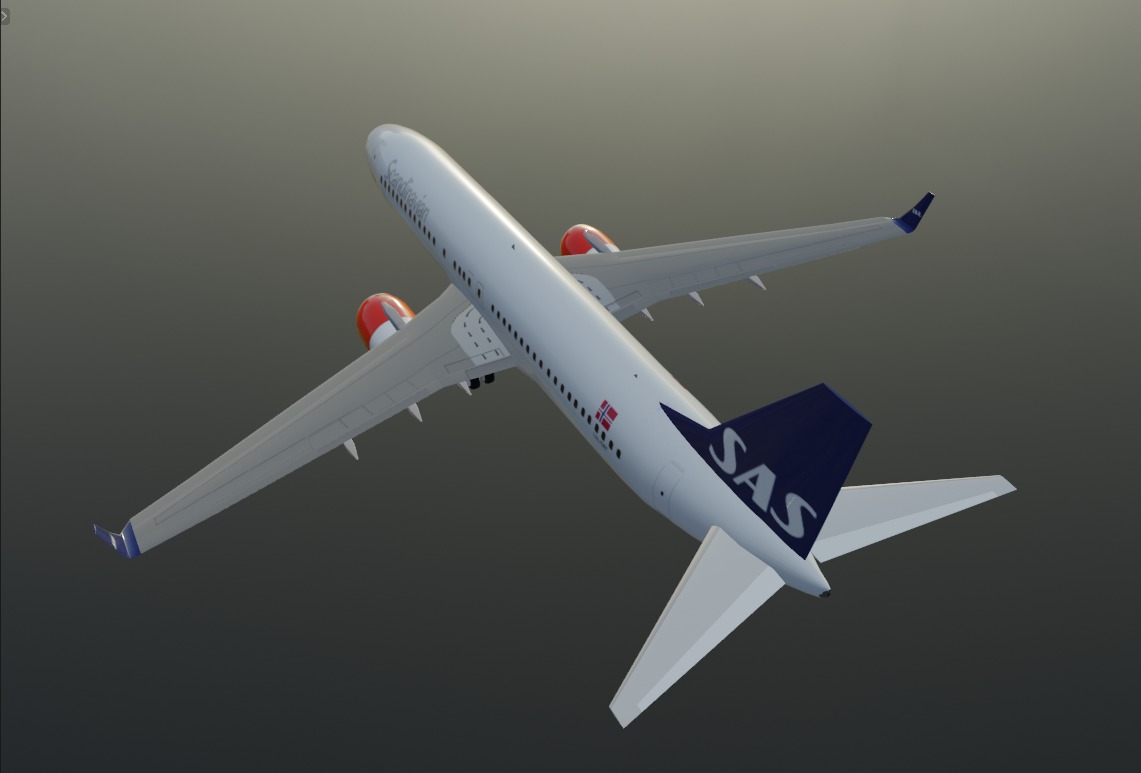 3D model SAS Boeing 737-800 low poly 3d model VR / AR / low-poly | CGTrader