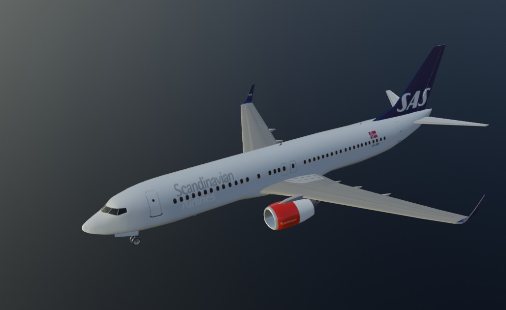 3D model SAS Boeing 737-800 low poly 3d model VR / AR / low-poly | CGTrader