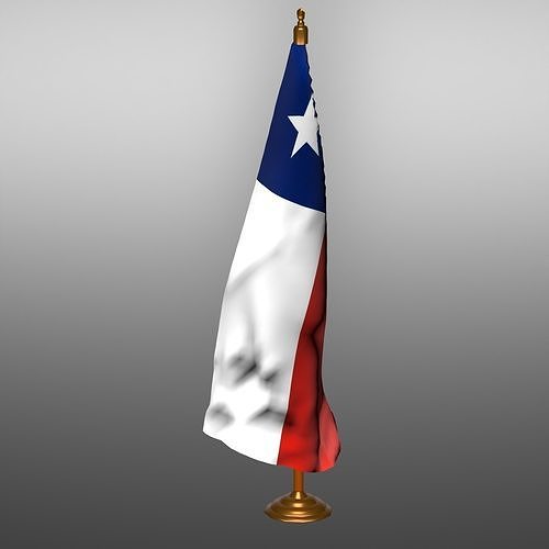 CHILE TABLE FLAG 3D model | CGTrader