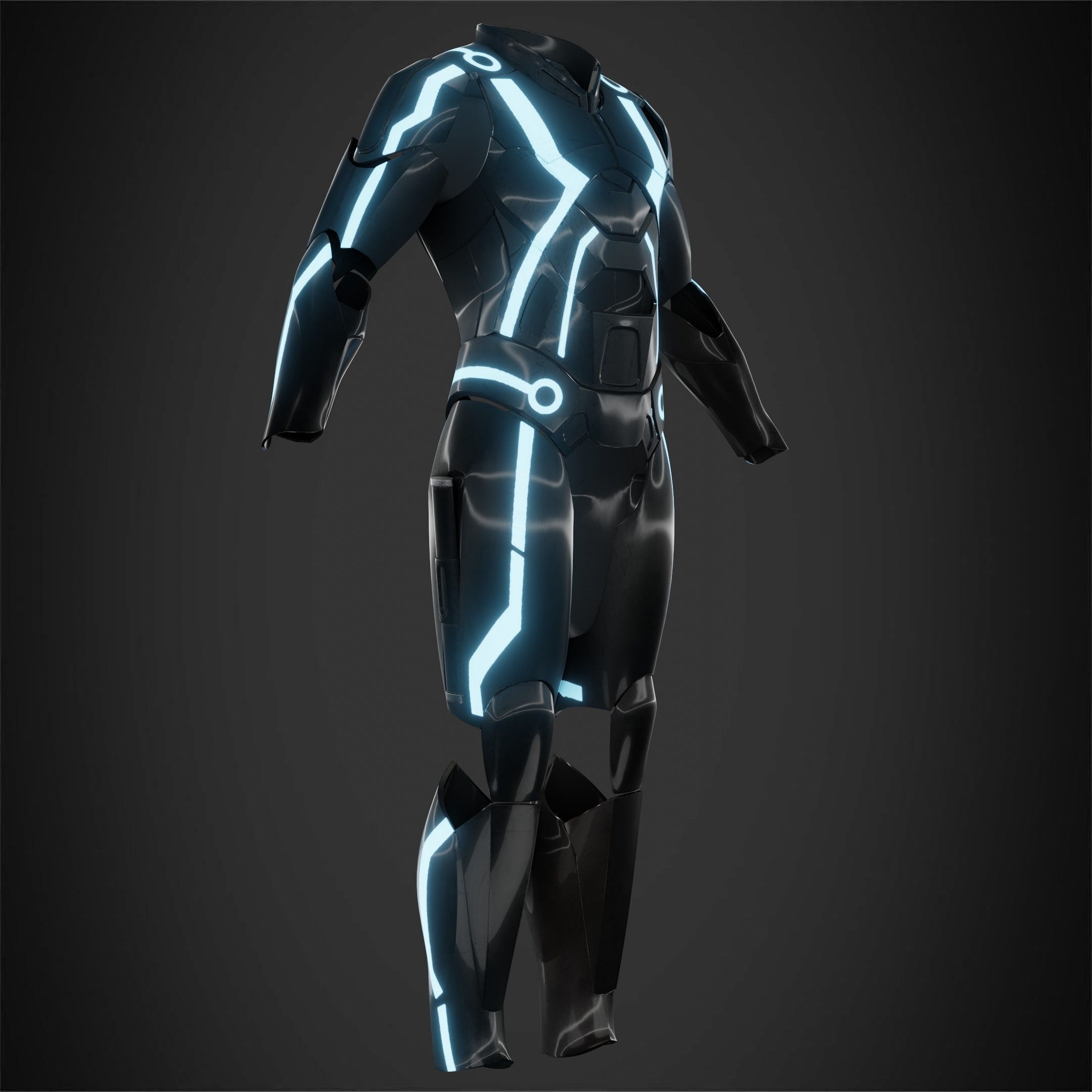 Tron Legacy Sam Flynn Armor for Cosplay 3D model 3D printable | CGTrader