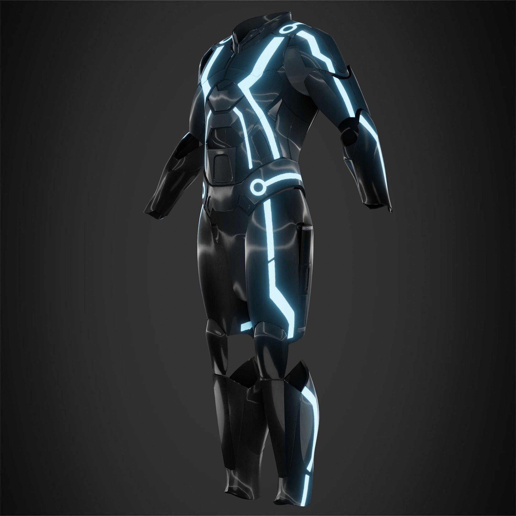 Tron Legacy Sam Flynn Armor for Cosplay 3D model 3D printable | CGTrader