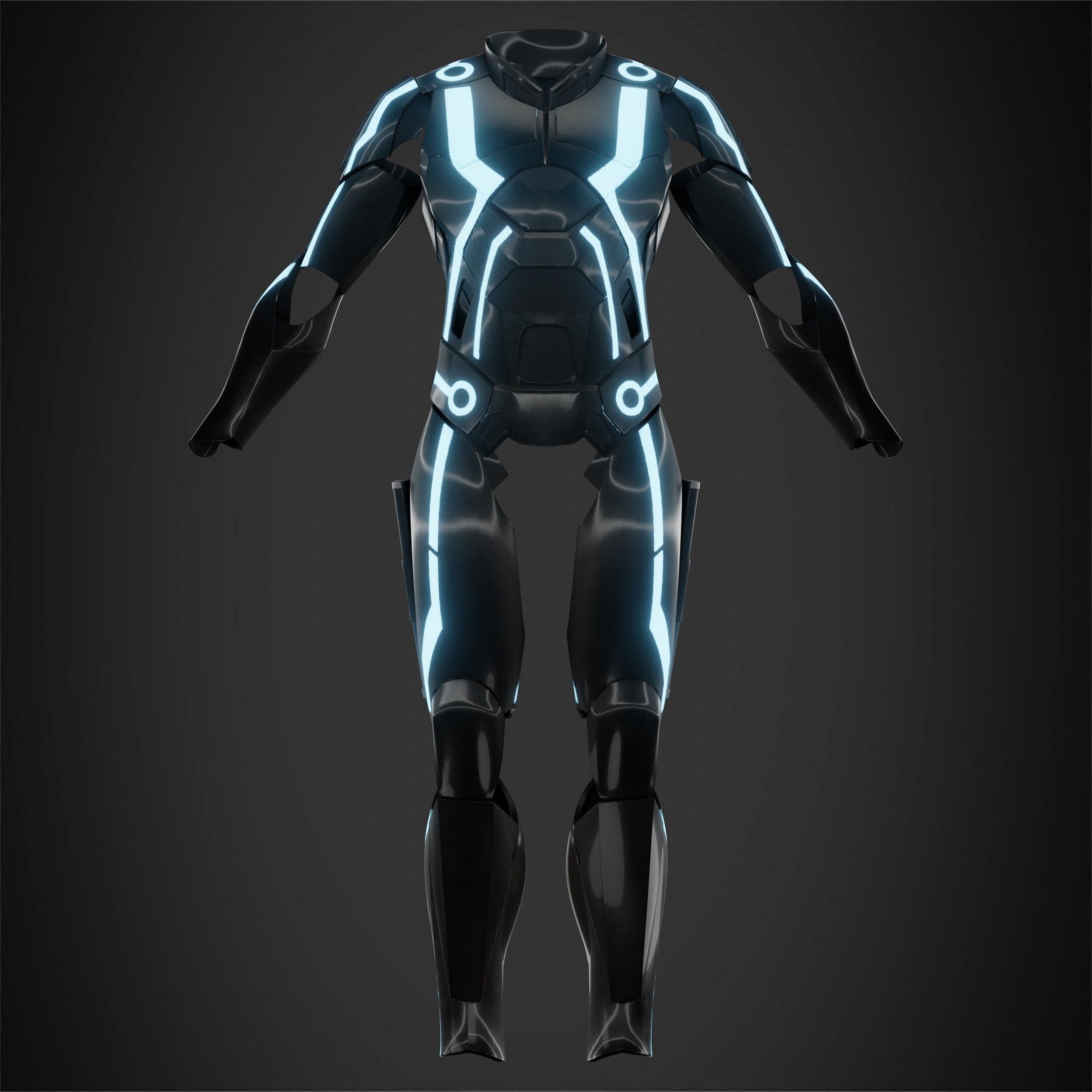 Tron Legacy Sam Flynn Armor for Cosplay 3D model 3D printable | CGTrader