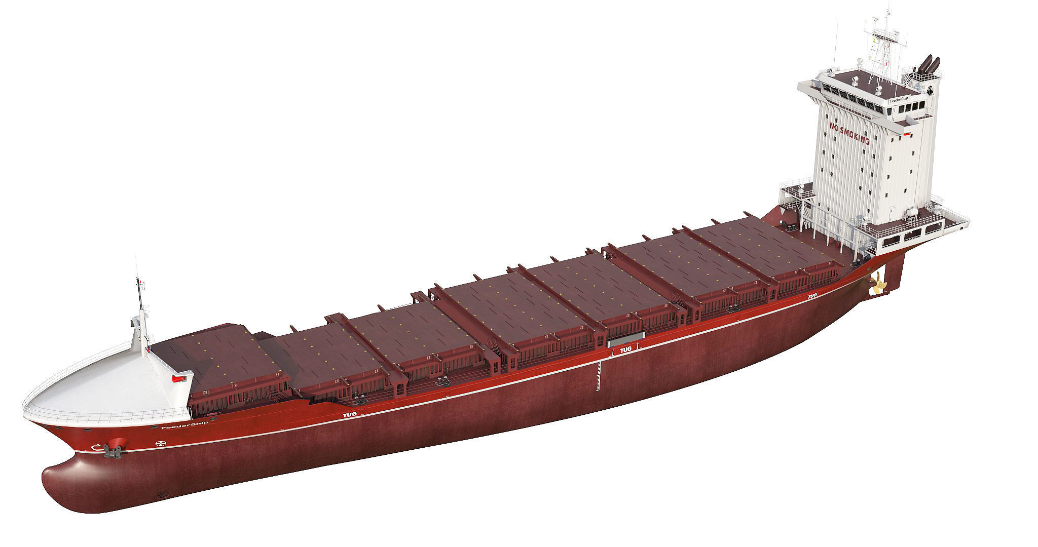 Container Feeder 800 Red 3D model | CGTrader