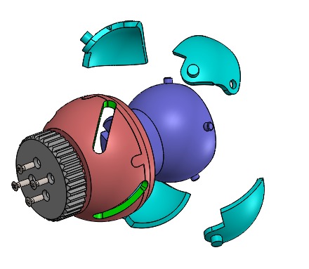 D25B4V01 Iris ball shutter mechanism 3d print free free 3D model 3D ...