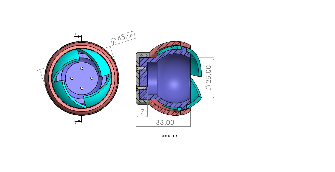 D25B4V01 Iris ball shutter mechanism 3d print free free 3D model 3D ...