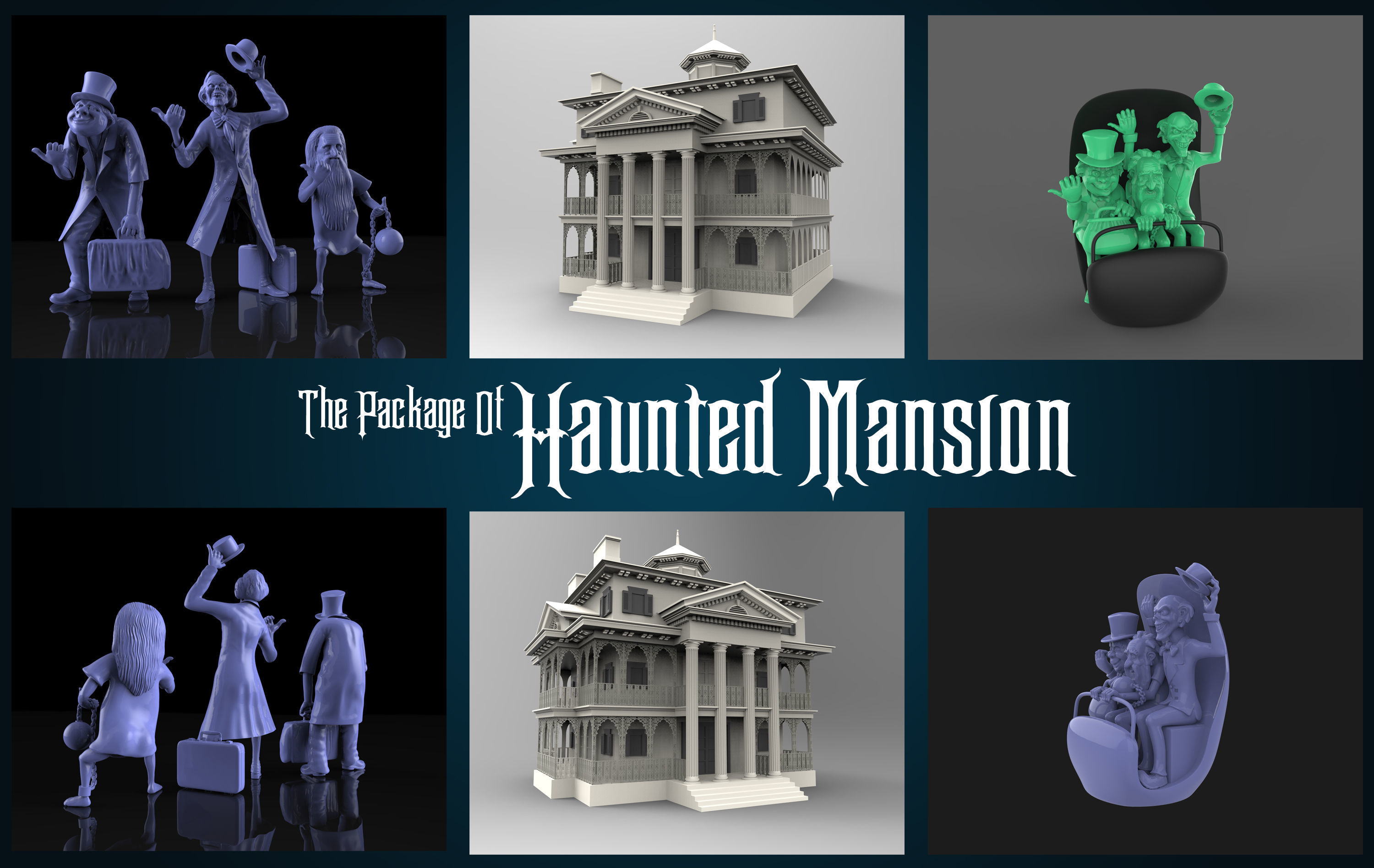 Disney Haunted Mansion 3D Printable STL Package 3D model 3D printable ...