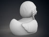 Cute Wednesday Addams Rubber Duck 3D model 3D printable | CGTrader