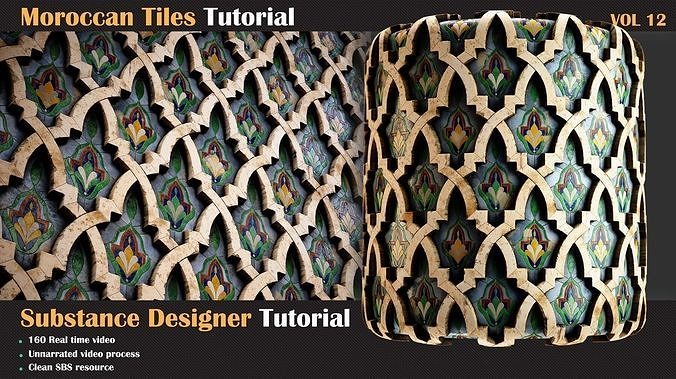 Moroccan Tiles Tutorial - VOL 12 3D model | CGTrader