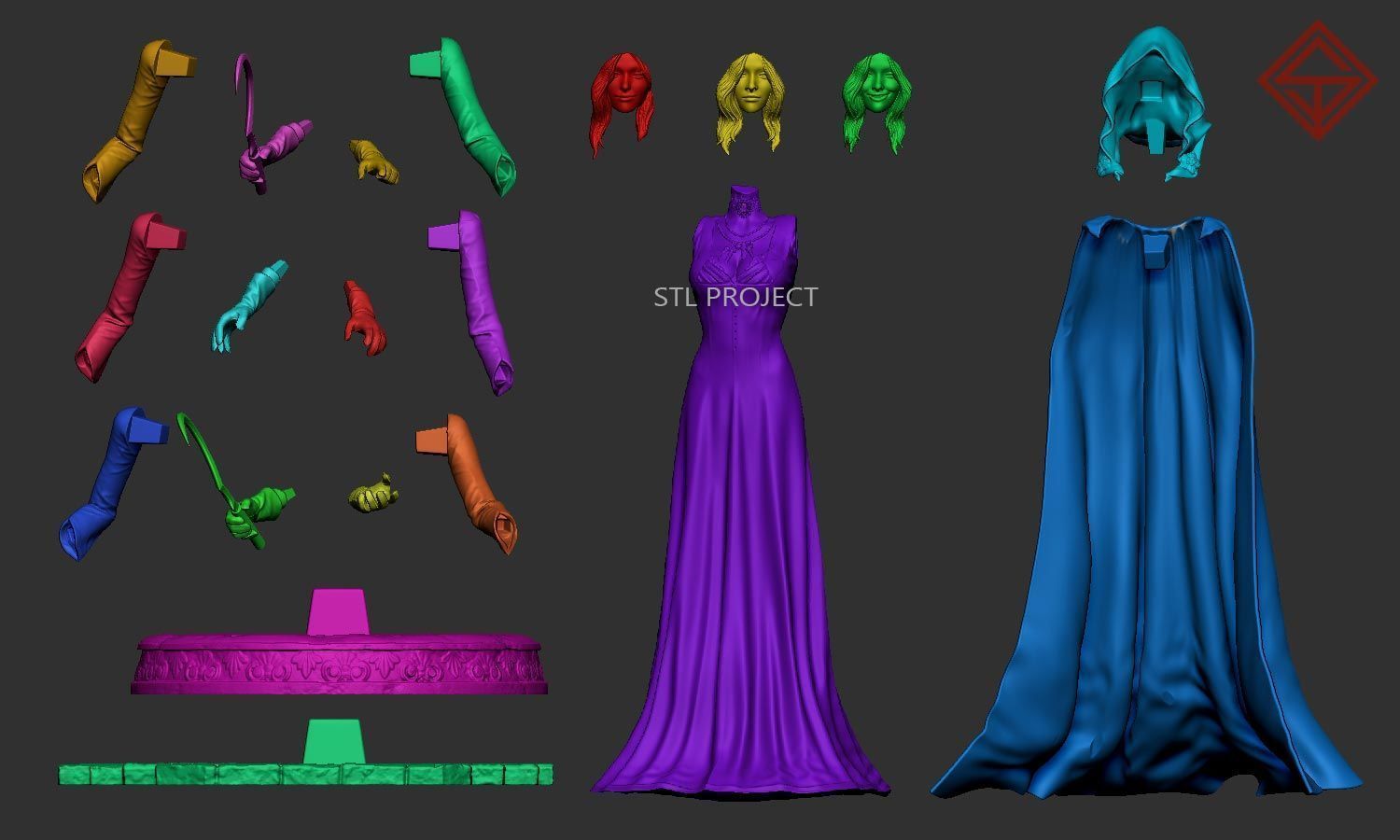 Vampire Sisters 3D model 3D printable | CGTrader