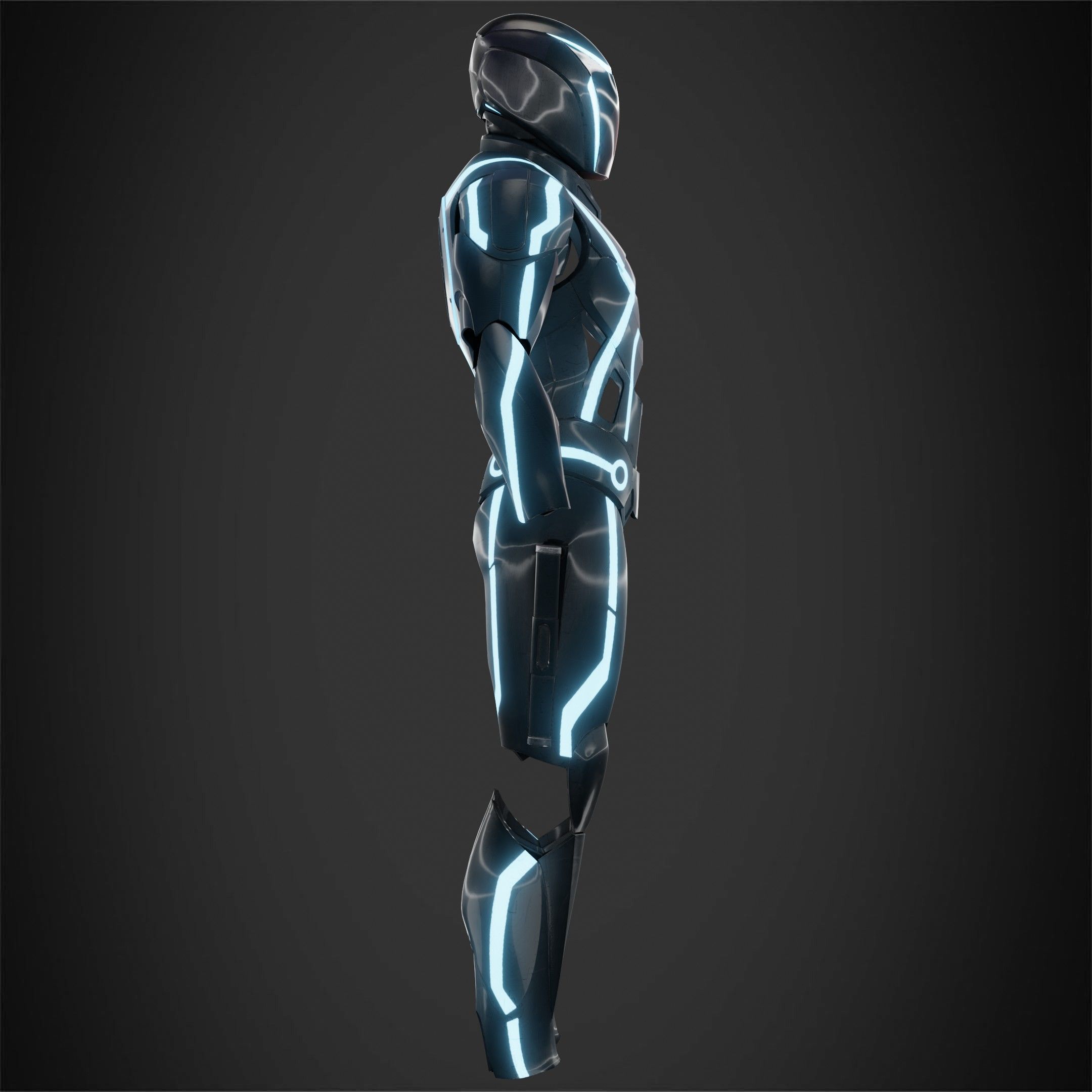 Tron Legacy Sam Flynn Full Armor and Disk for Cosplay 3D Model ...