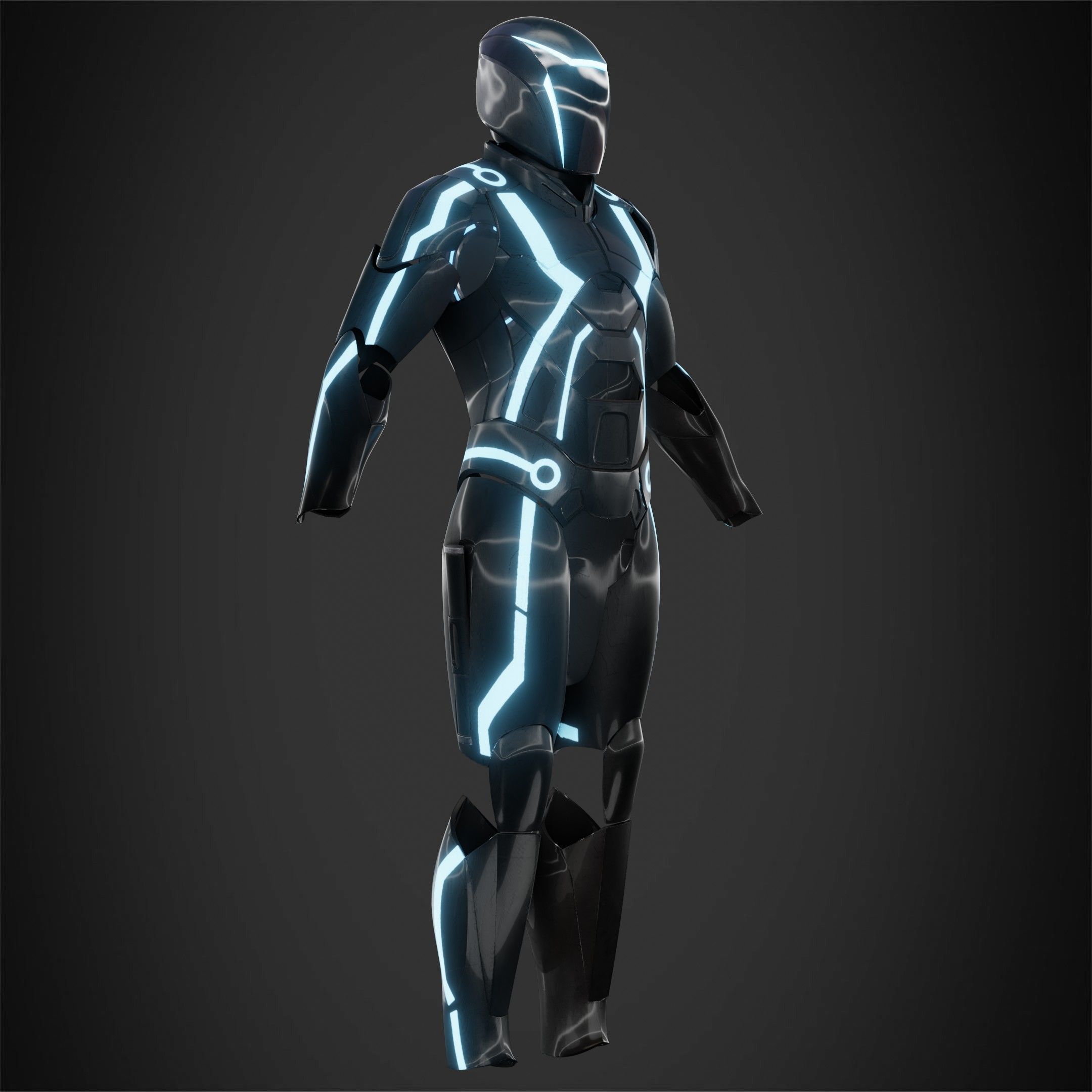 Tron Legacy Sam Flynn Full Armor and Disk for Cosplay 3D Model ...