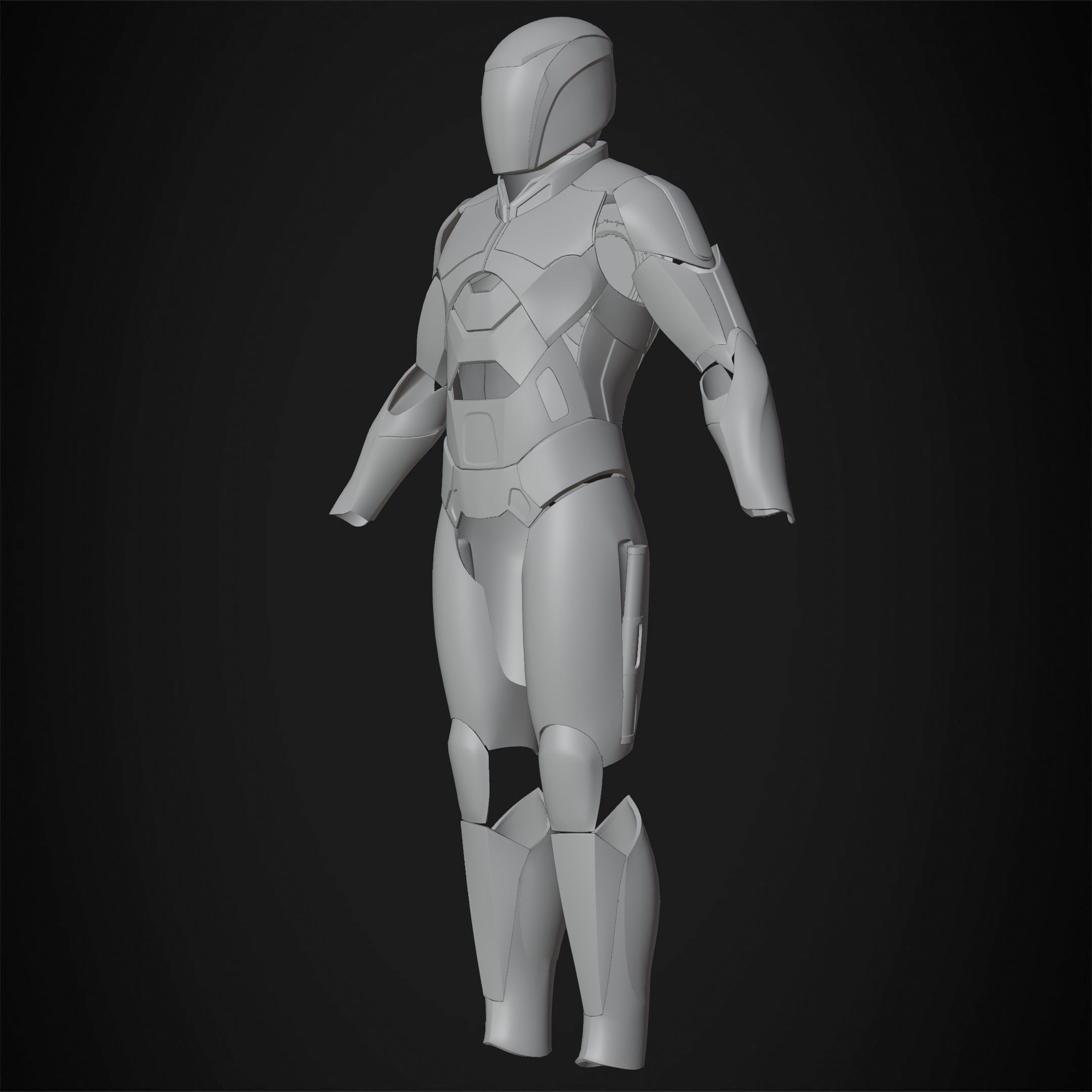 Tron Legacy Sam Flynn Full Armor and Disk for Cosplay 3D Model ...