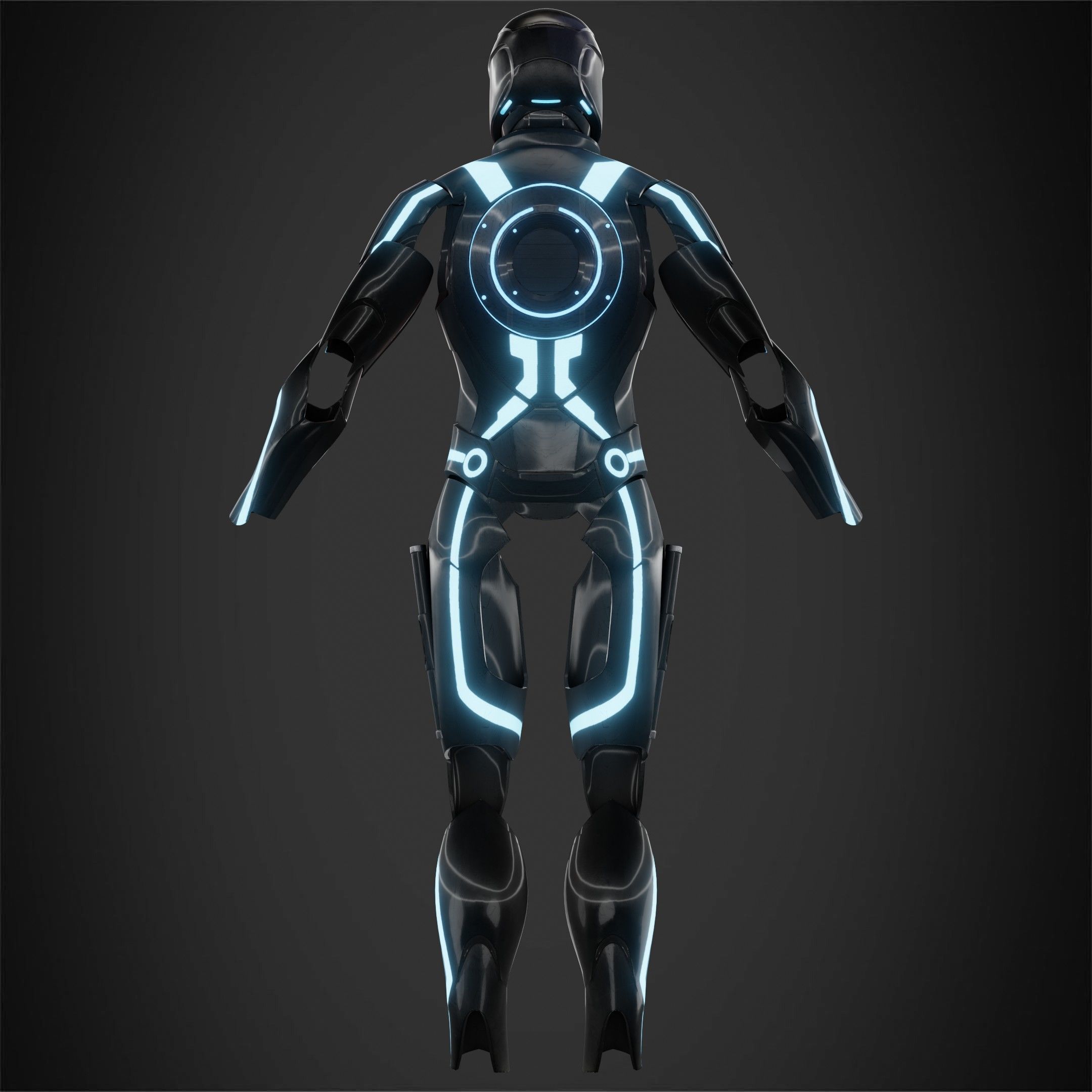 Tron Legacy Sam Flynn Full Armor and Disk for Cosplay 3D Model ...