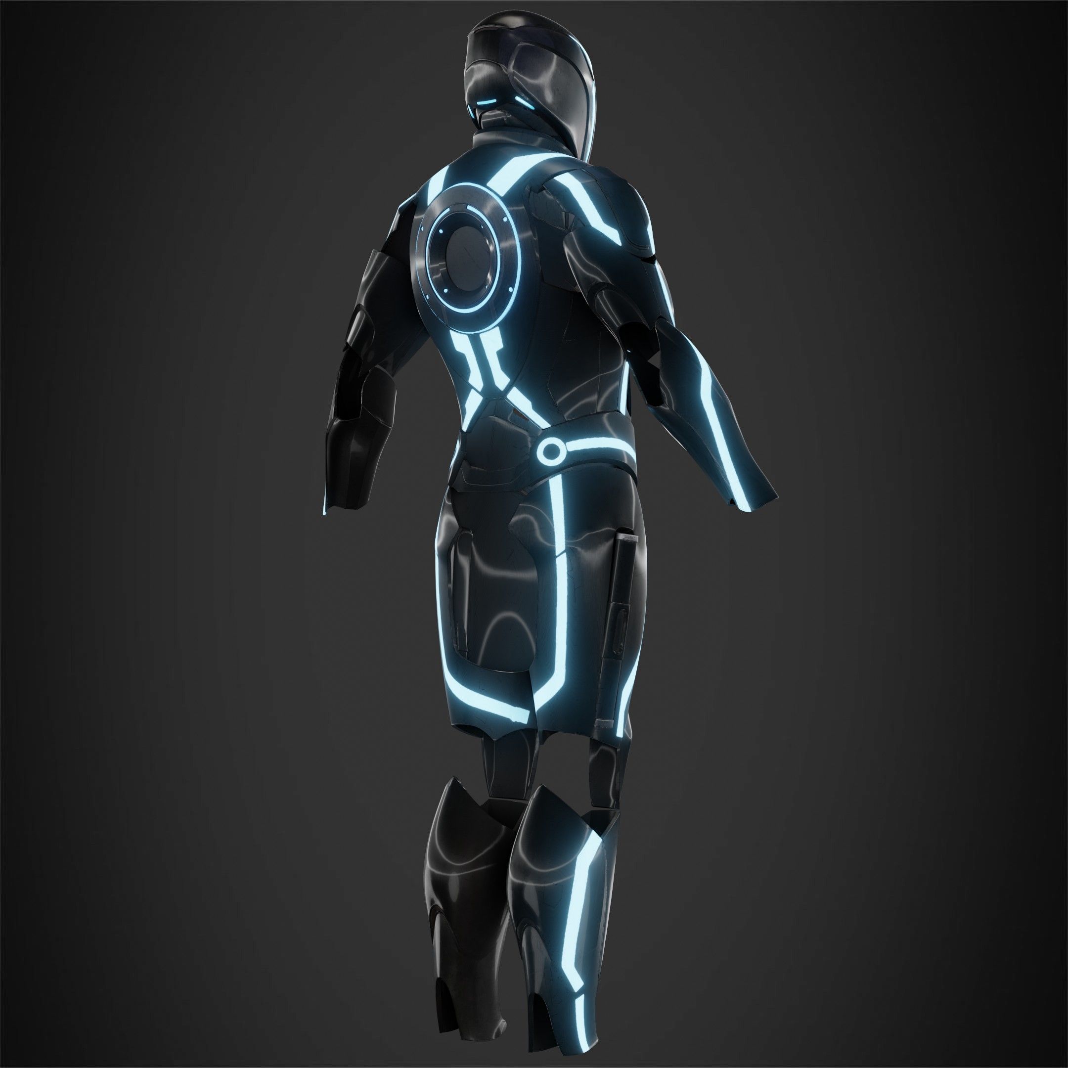Tron Legacy Sam Flynn Full Armor and Disk for Cosplay 3D Model ...