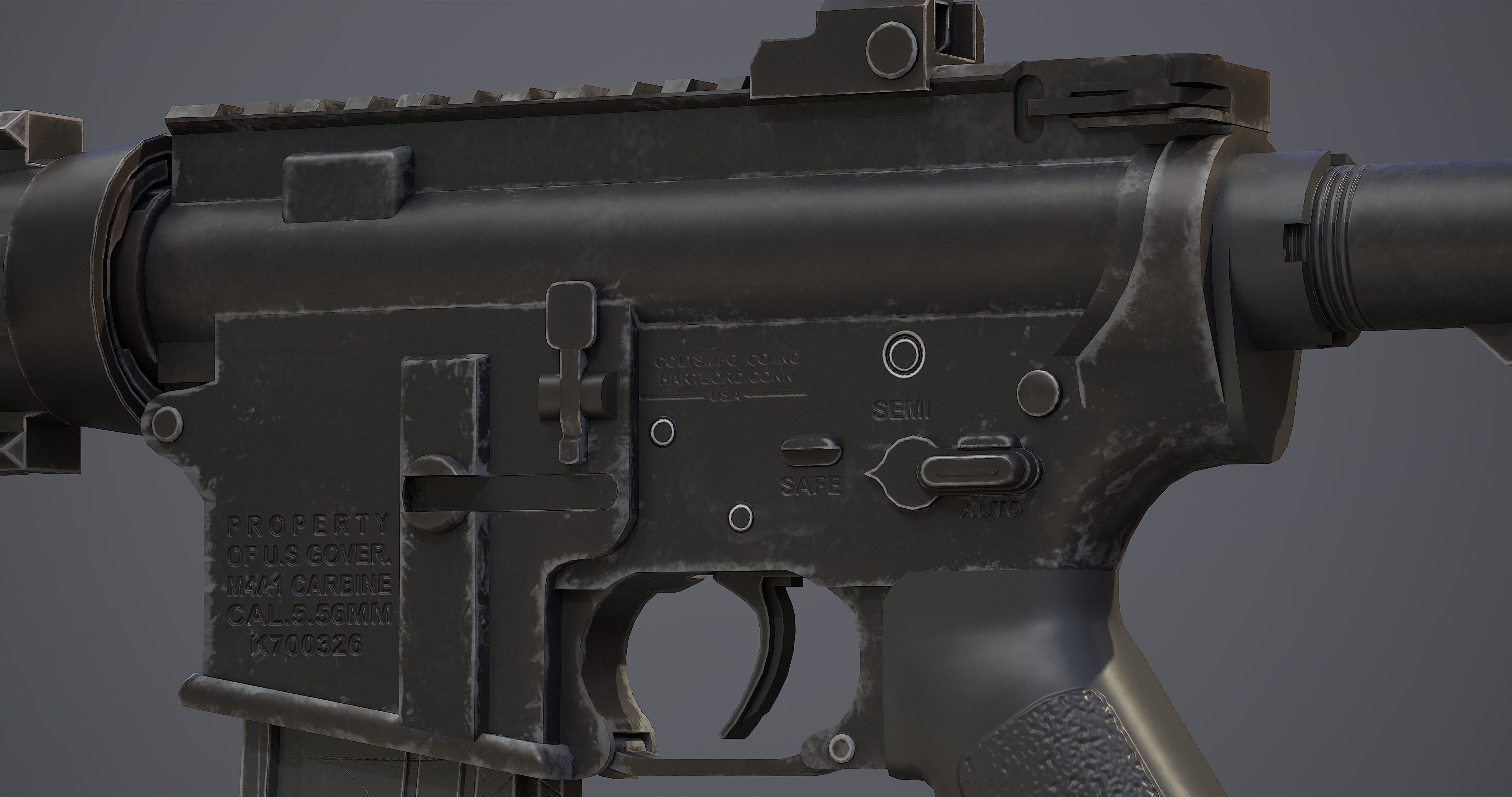 M4 Carbine free VR / AR / low-poly 3D model | CGTrader