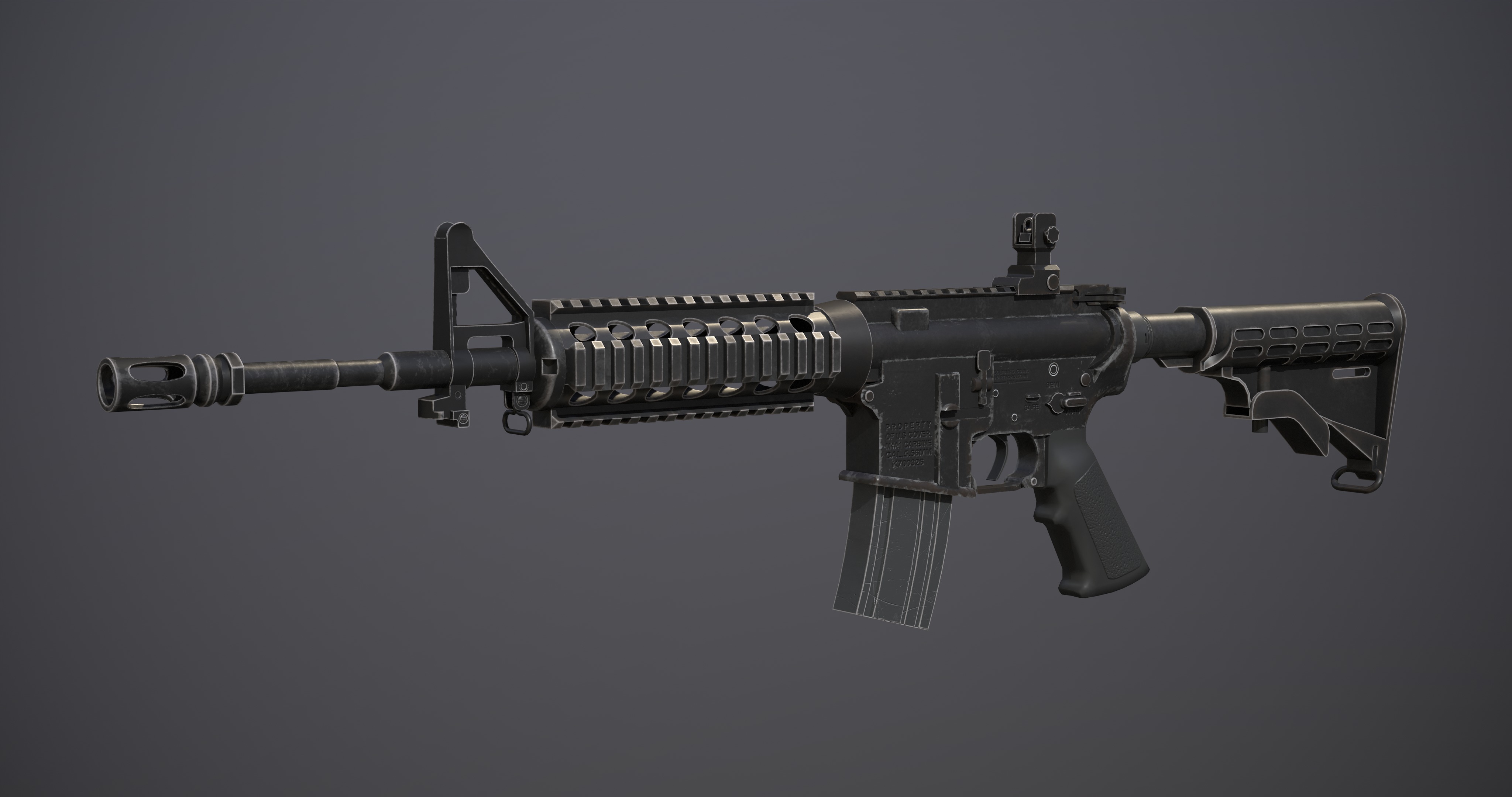 M4 Carbine free VR / AR / low-poly 3D model | CGTrader