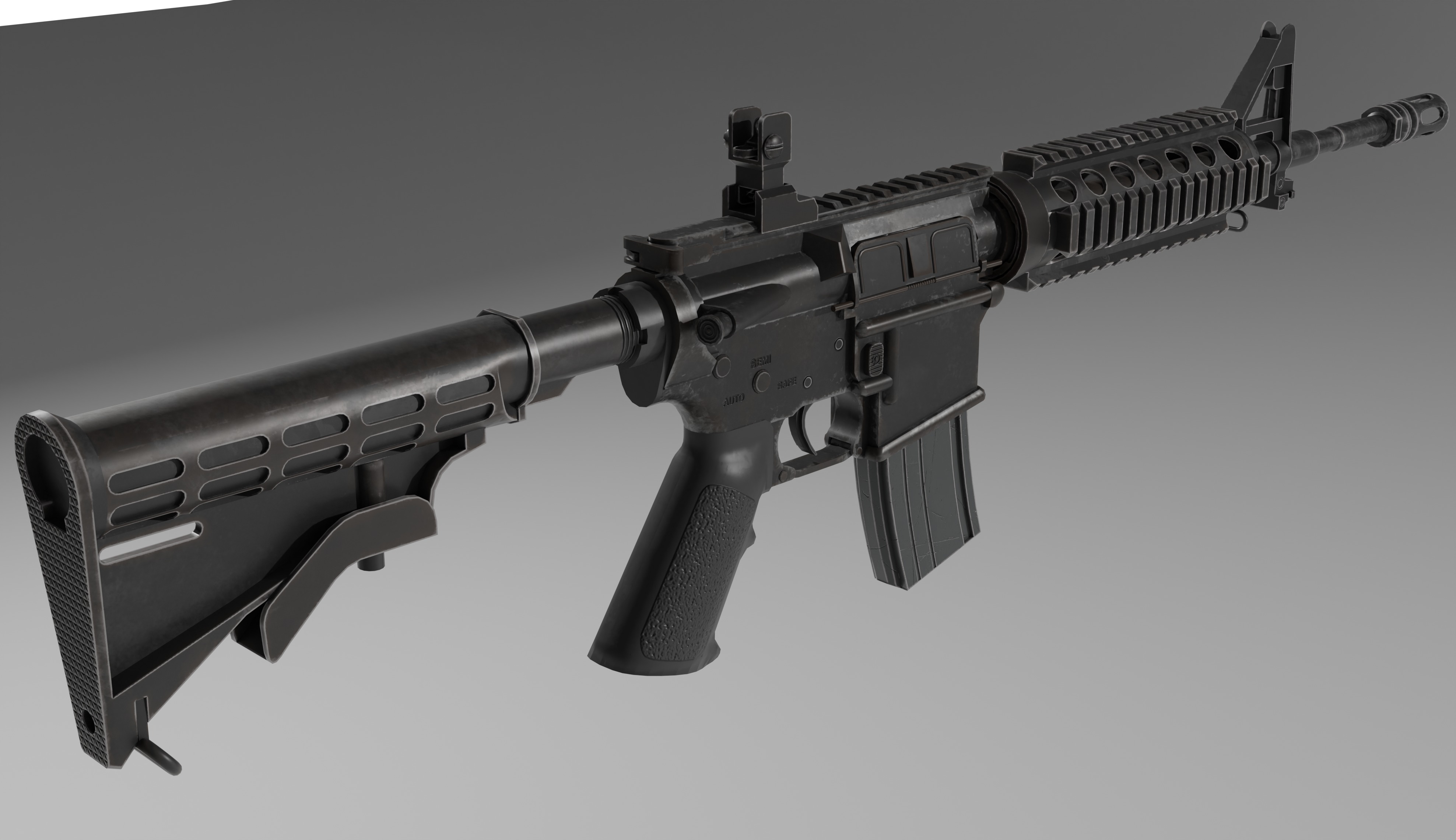 M4 Carbine free VR / AR / low-poly 3D model | CGTrader