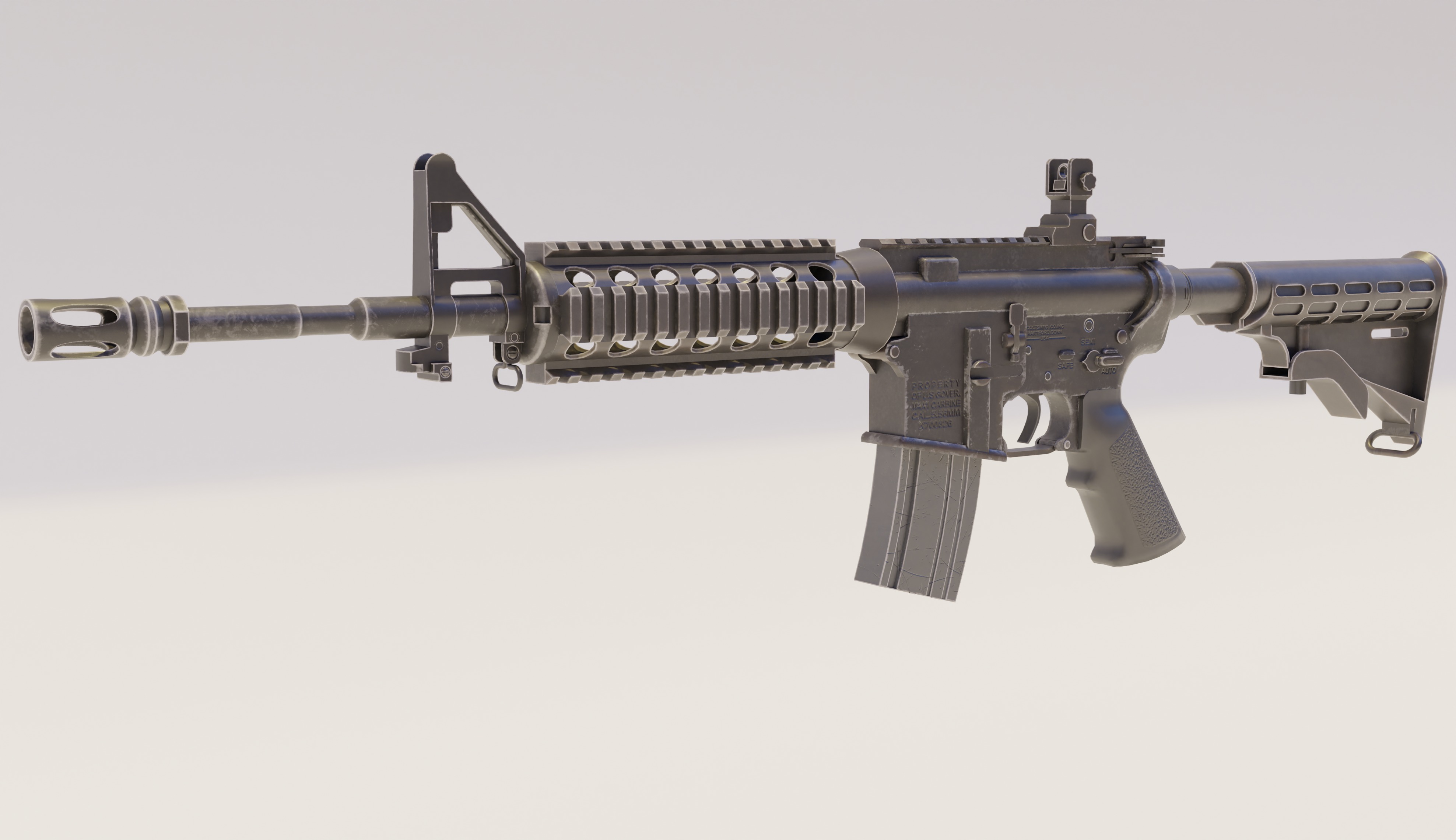 M4 Carbine free VR / AR / low-poly 3D model | CGTrader