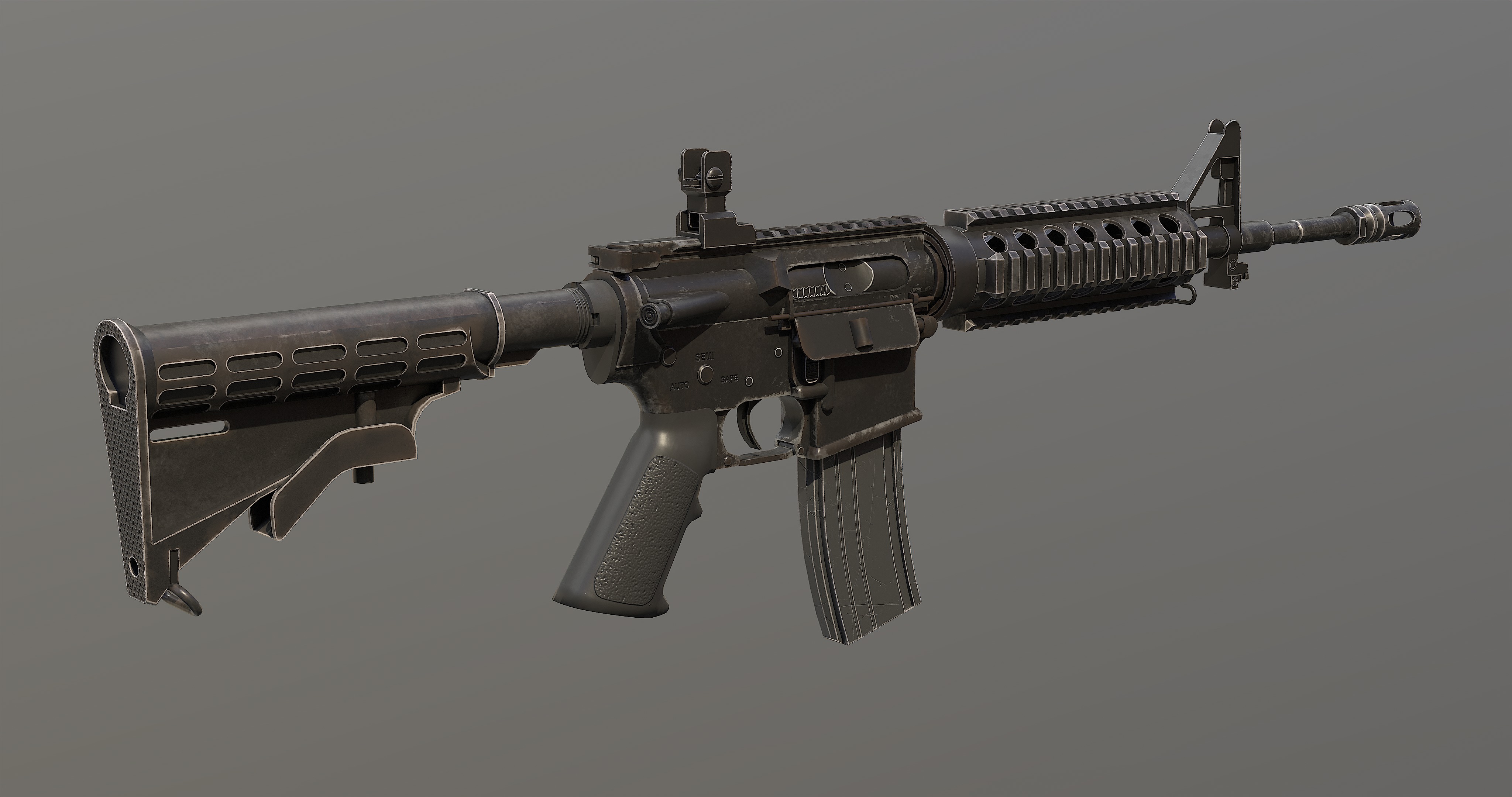 M4 Carbine free VR / AR / low-poly 3D model | CGTrader