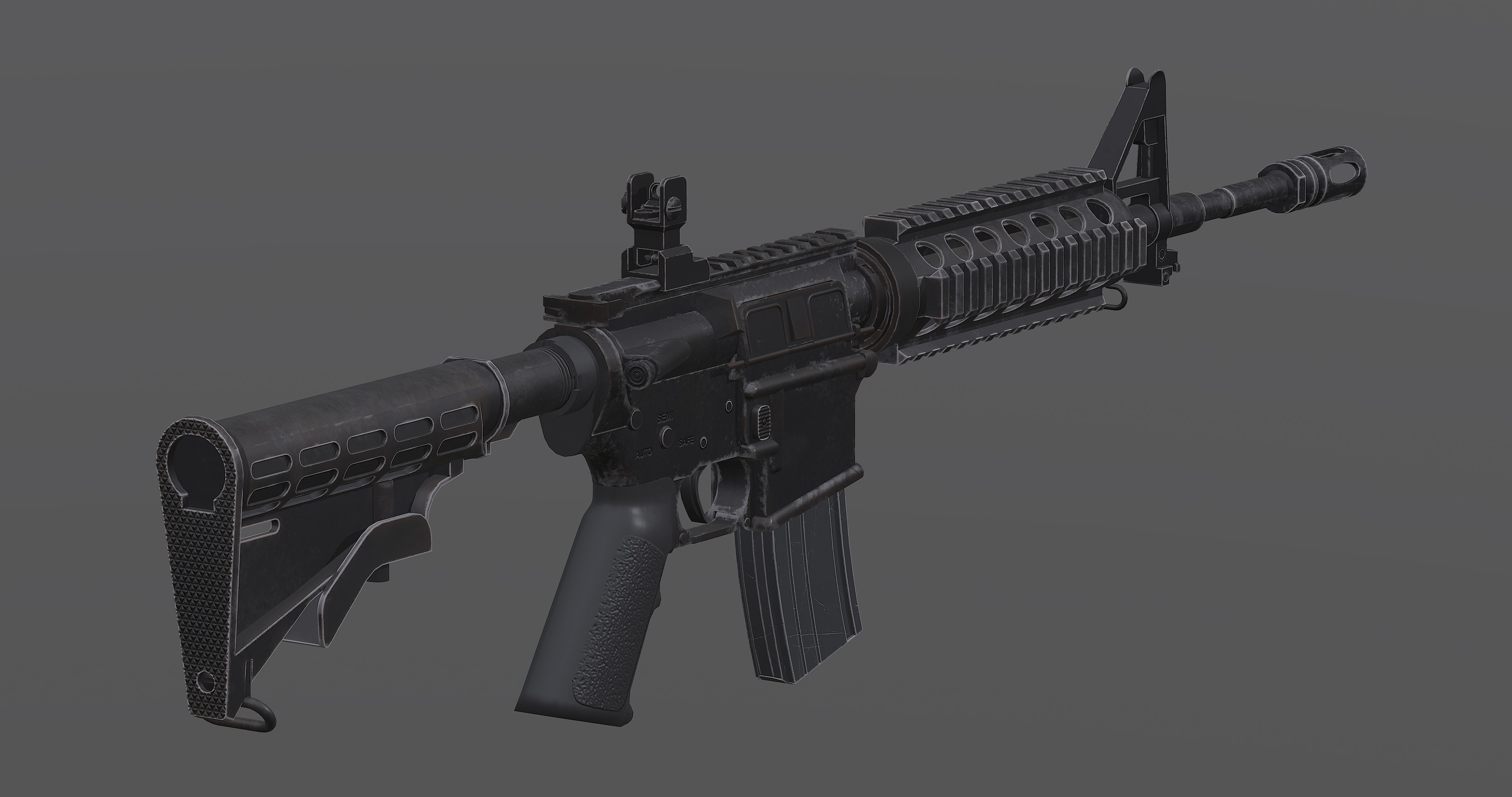 M4 Carbine free VR / AR / low-poly 3D model | CGTrader