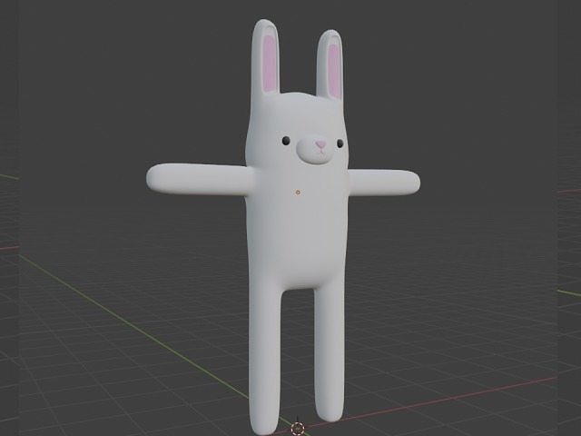 Rabbit body pillow free 3D model | CGTrader