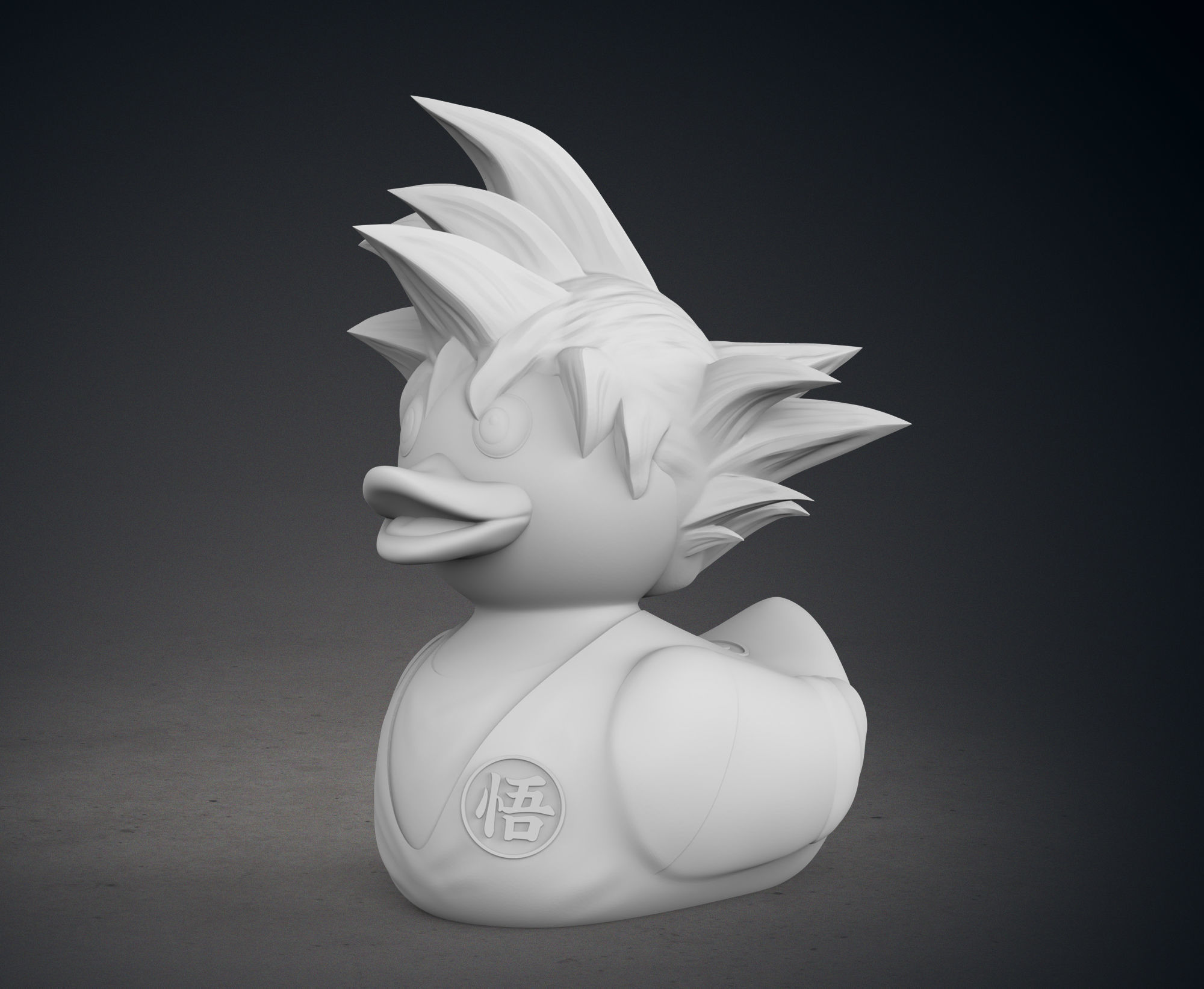 Cute Son Goku Rubber Duck 3D model 3D printable | CGTrader