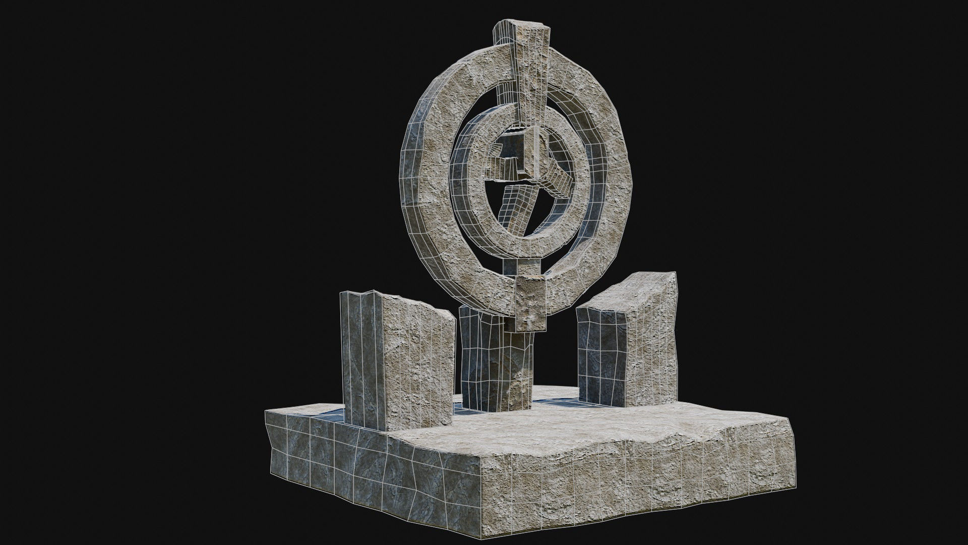3D model STONE MONUMENTS TOTEMS PORTAL GATE TOTEM ROCK ANCIENT ...