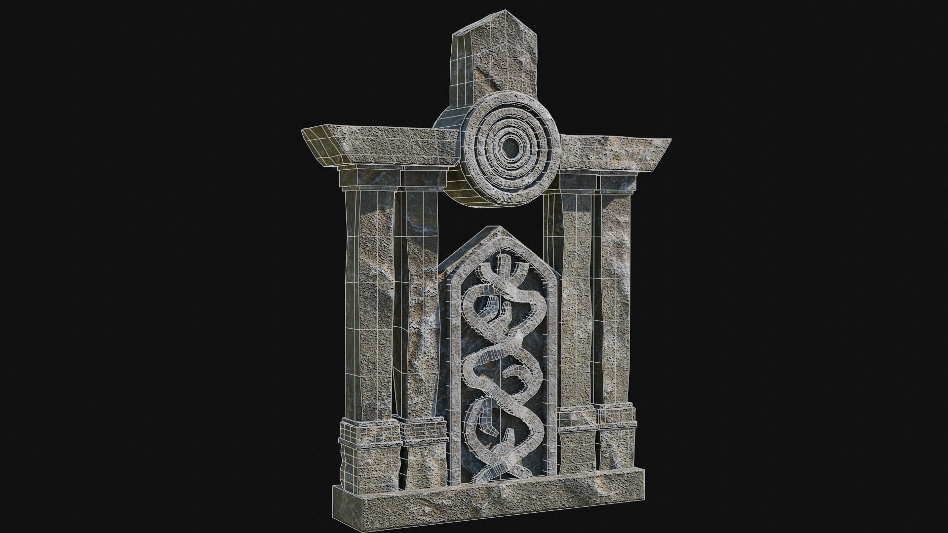 3D model STONE MONUMENTS TOTEMS PORTAL GATE TOTEM ROCK ANCIENT ...