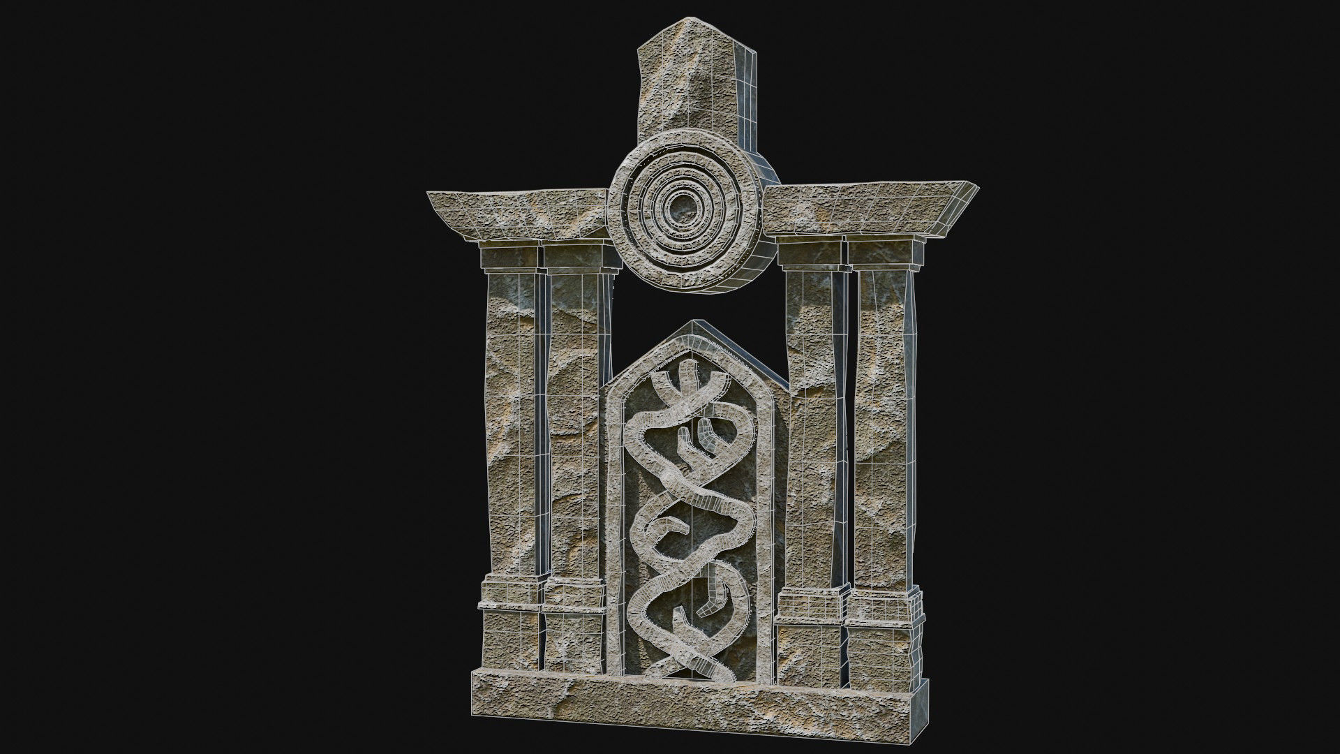 3D model STONE MONUMENTS TOTEMS PORTAL GATE TOTEM ROCK ANCIENT ...