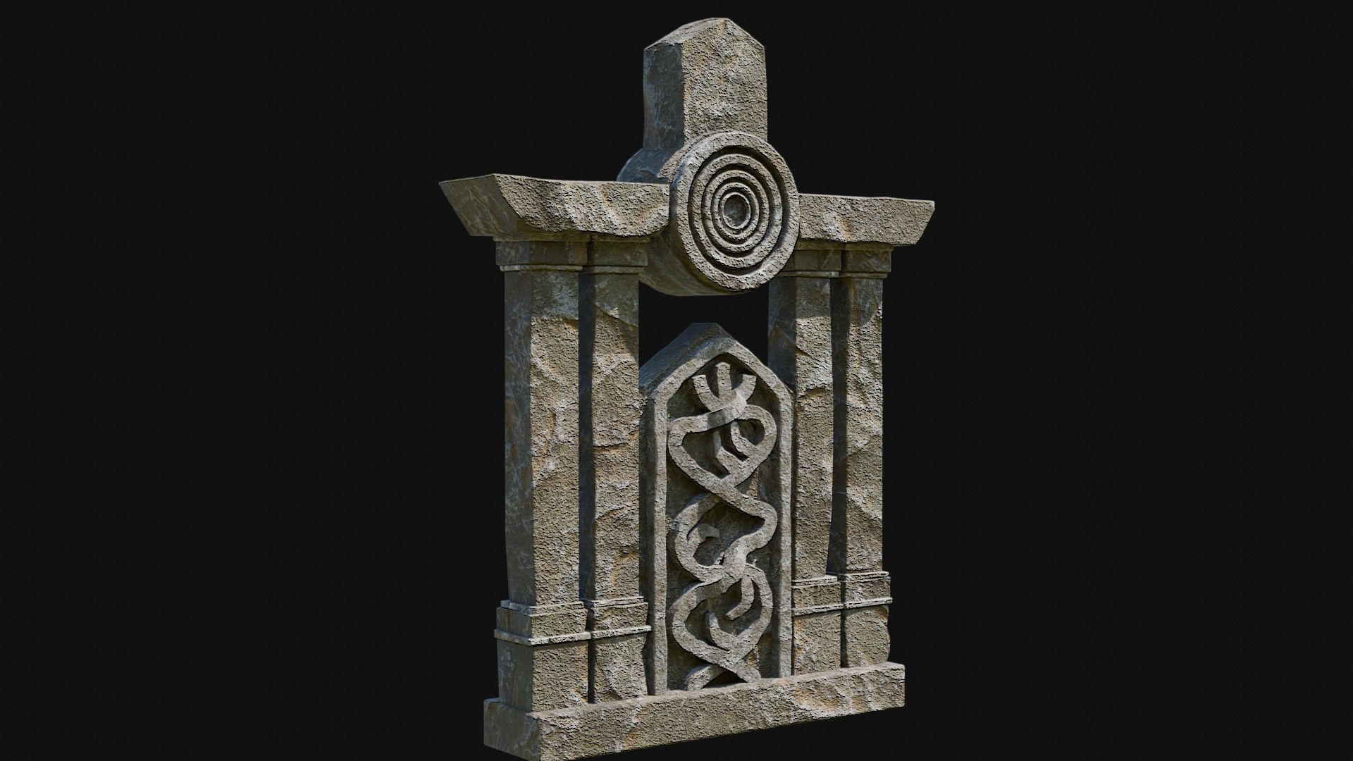 3D model STONE MONUMENTS TOTEMS PORTAL GATE TOTEM ROCK ANCIENT ...